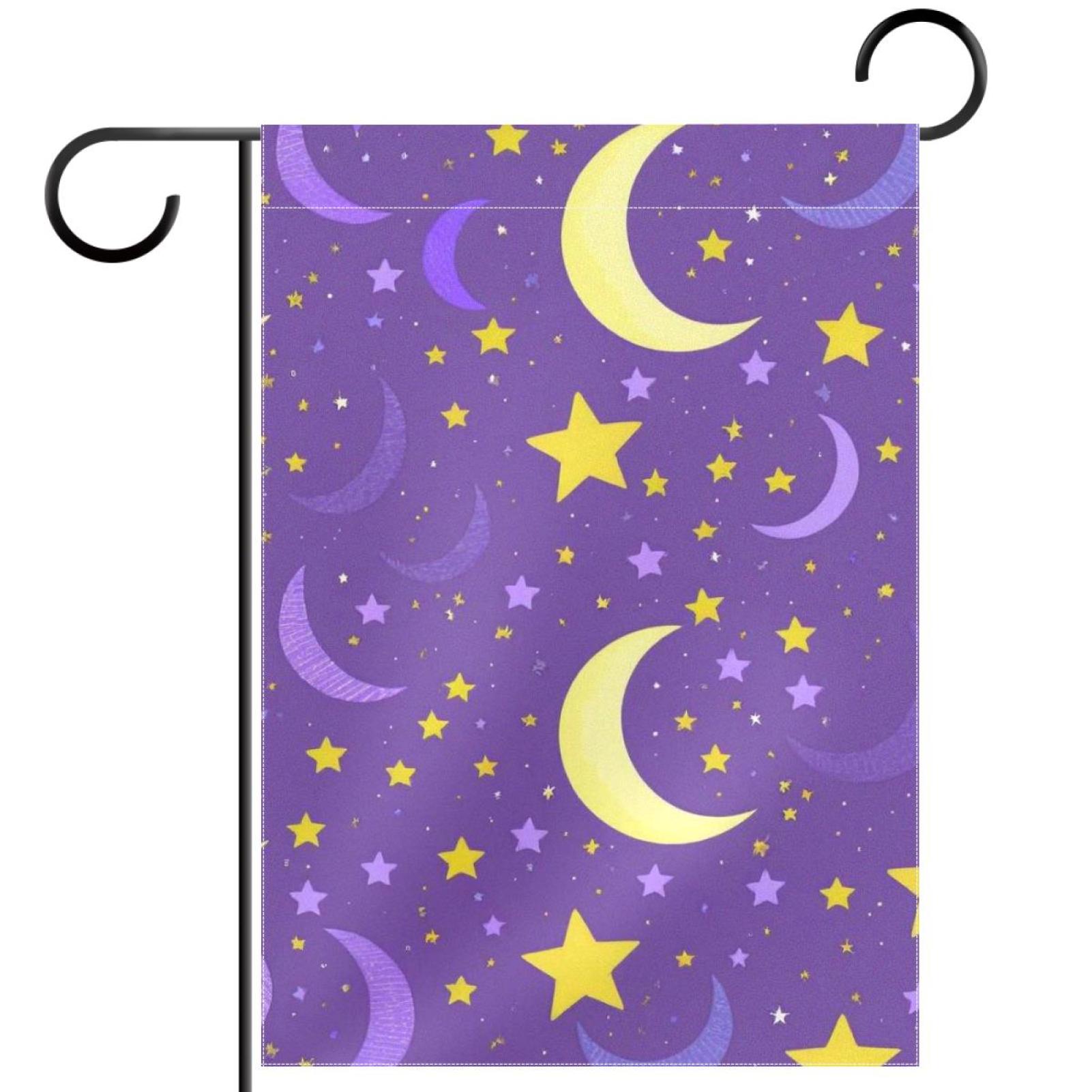 NUEAHEDN Aesthetic Stars and Moon Garden Flag for Outside,28x40 Inch ...