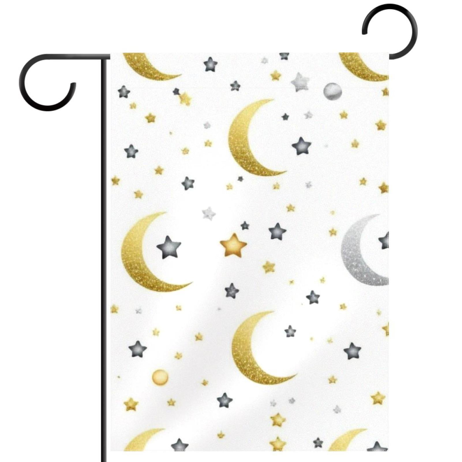 NUEAHEDN Aesthetic Stars and Moon Garden Flag for Outside,28x40 Inch ...