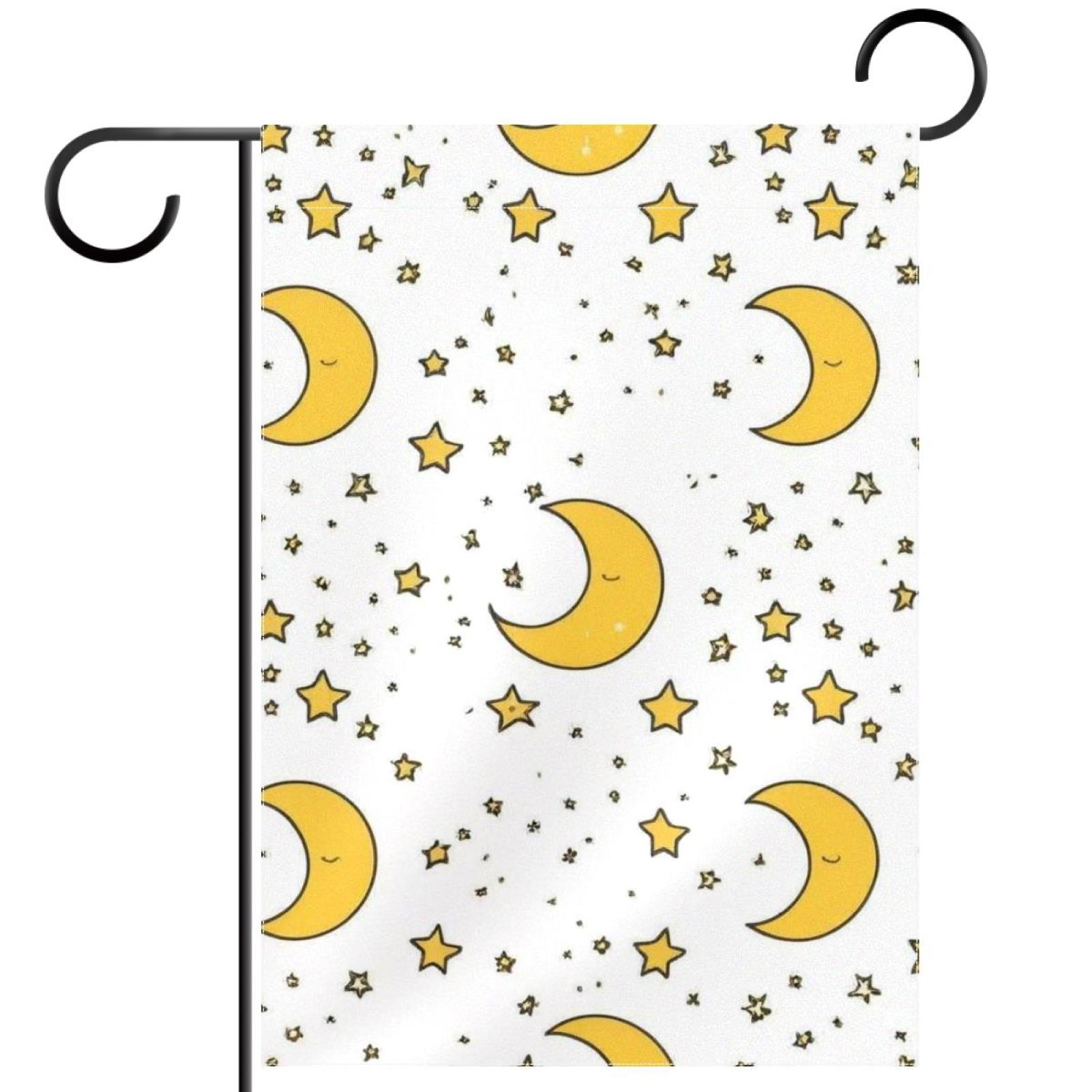NUEAHEDN Aesthetic Stars and Moon Garden Flag for Outside,28x40 Inch ...