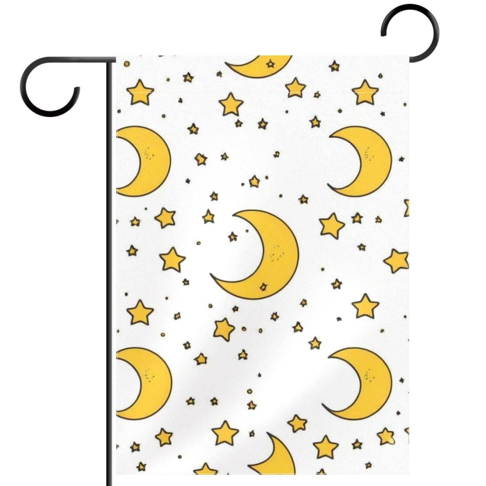 NUEAHEDN Aesthetic Stars and Moon Flags for Outside Decoration, Yard ...