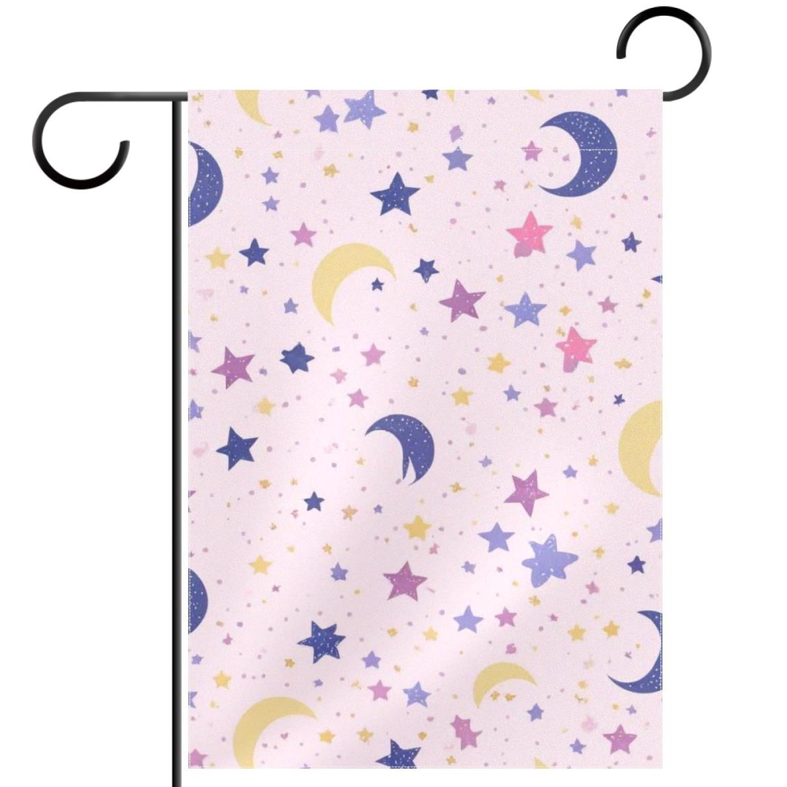 NUEAHEDN Aesthetic Stars and Moon Flags for Outside Decoration, Yard ...
