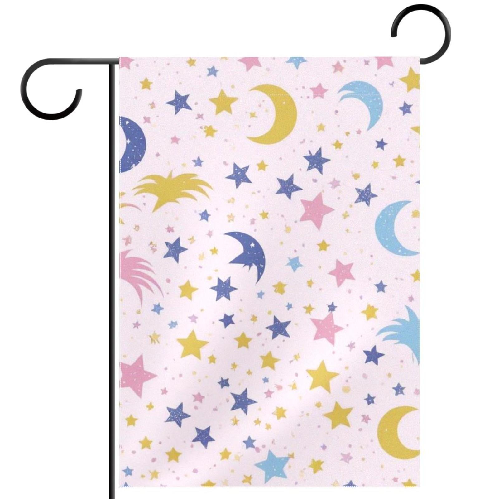 NUEAHEDN Aesthetic Stars and Moon Flags for Outside Decoration, Yard ...