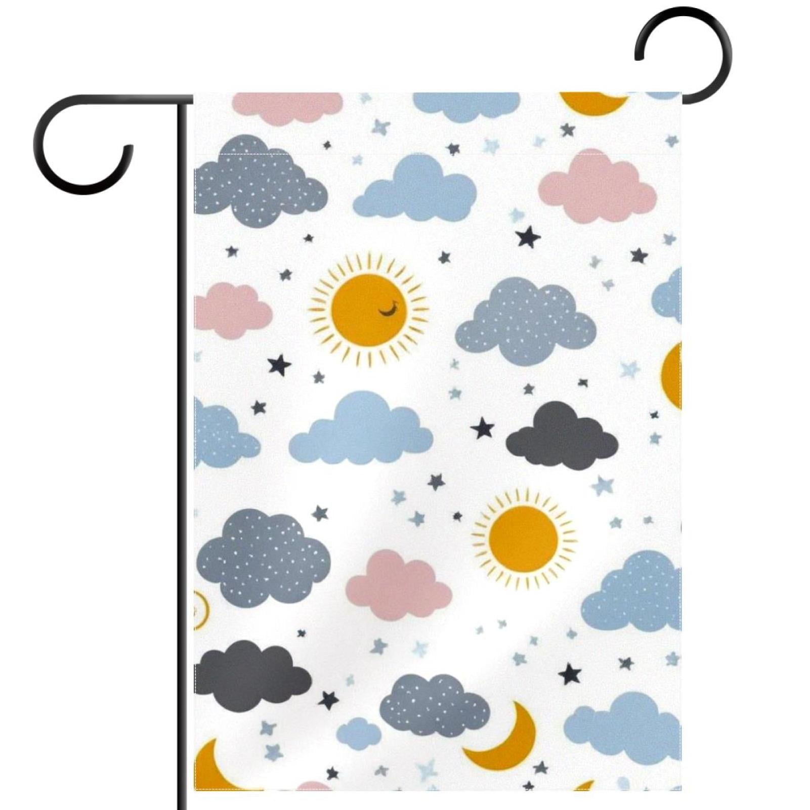 NUEAHEDN Aesthetic Stars and Moon Flags for Outside Decoration, Yard ...