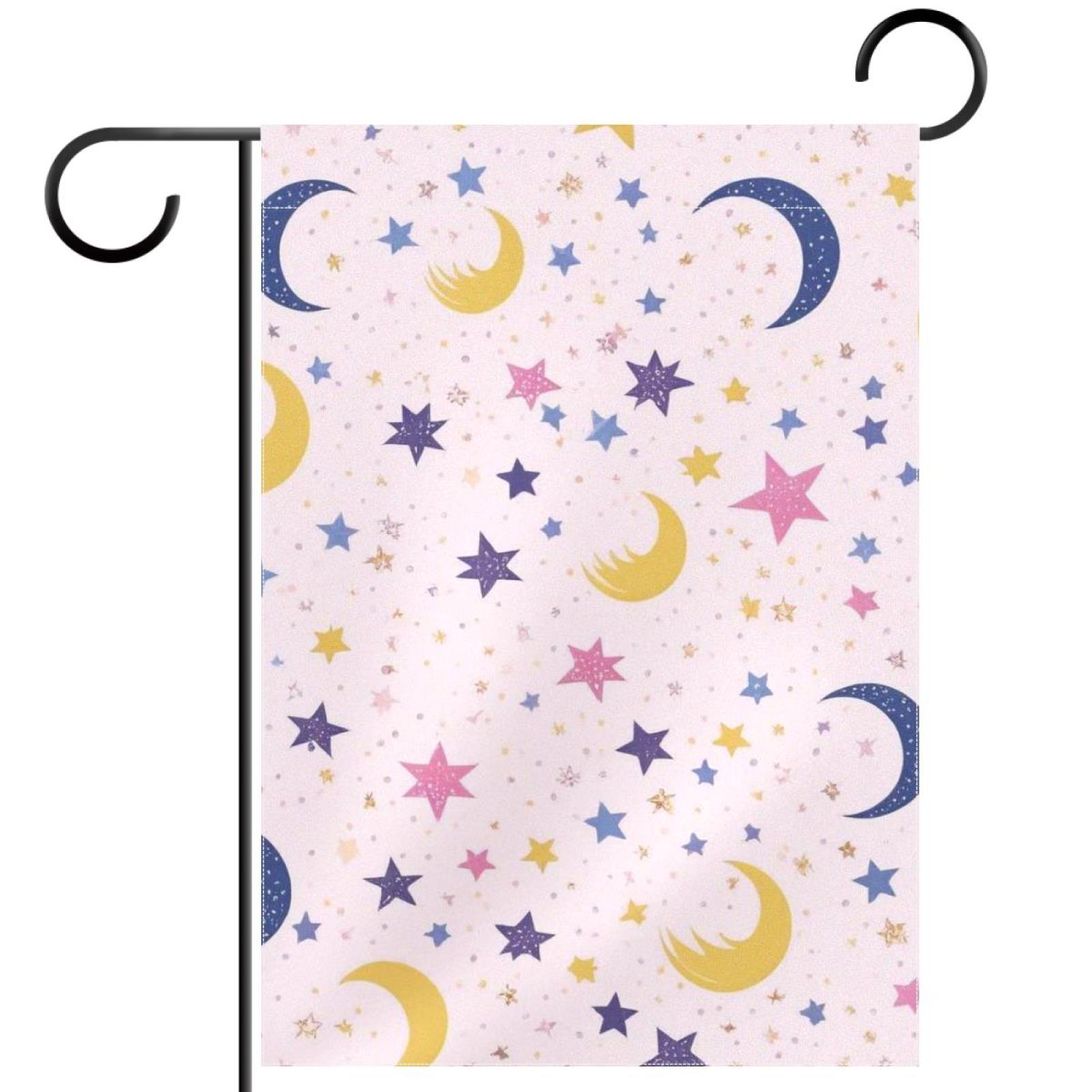 NUEAHEDN Aesthetic Stars and Moon Flags for Outside Decoration, Yard ...