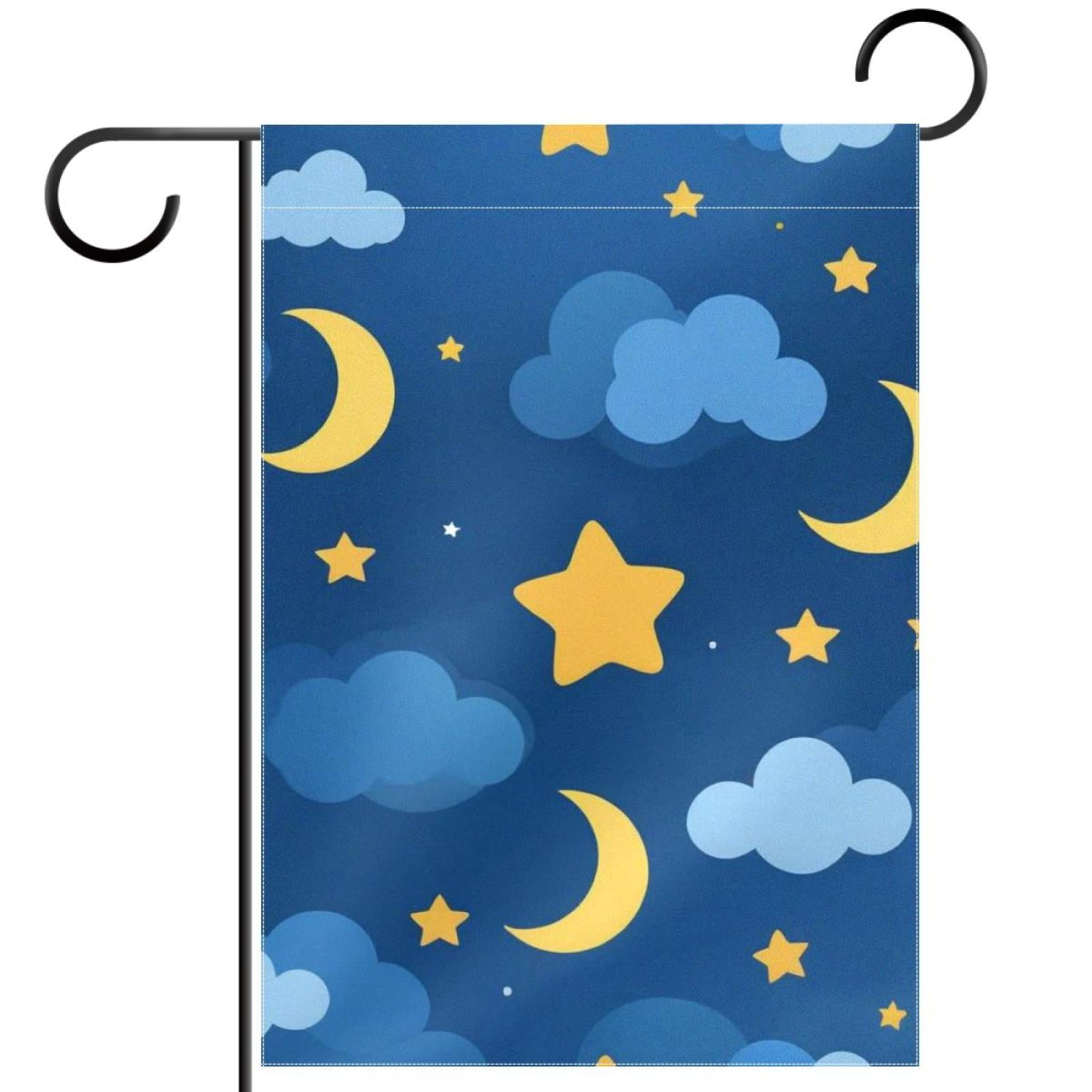 NUEAHEDN Aesthetic Stars and Moon Flags for Outside Decoration, Yard ...