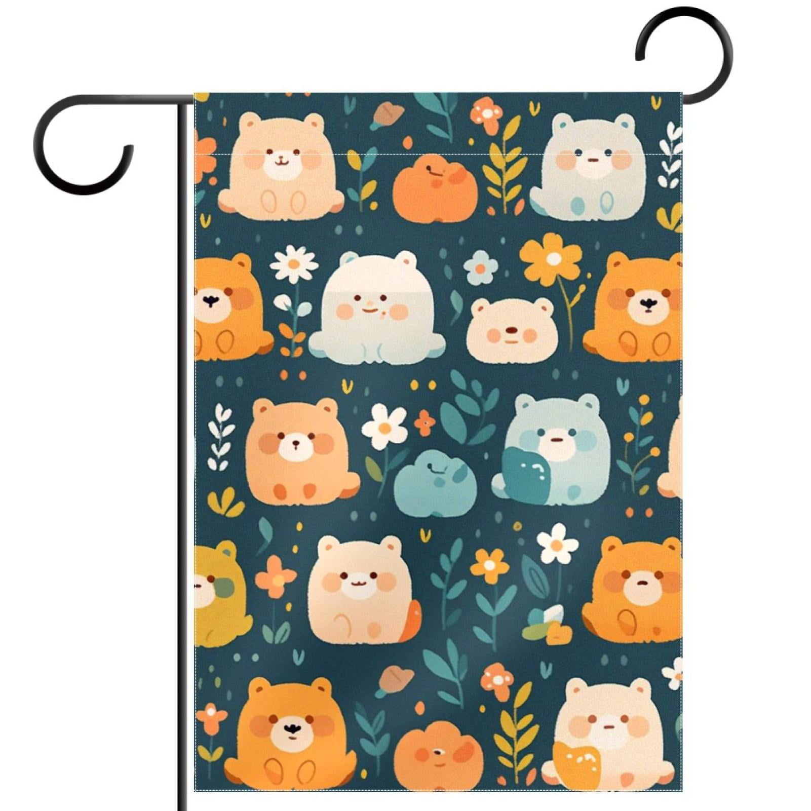 NUEAHEDN Cartoon Animals Flags for Outside Decoration, Yard Outdoor ...