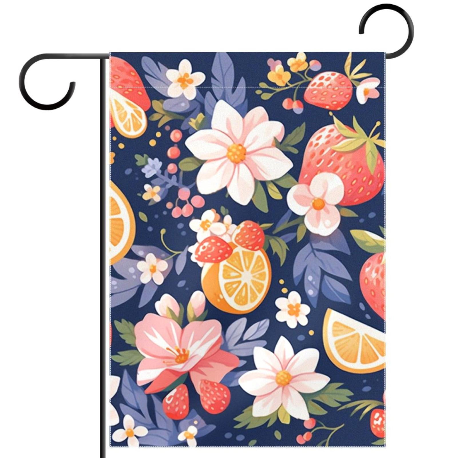 NUEAHEDN Cartoon Fruit Flags for Outside Decoration, Yard Outdoor Decor ...