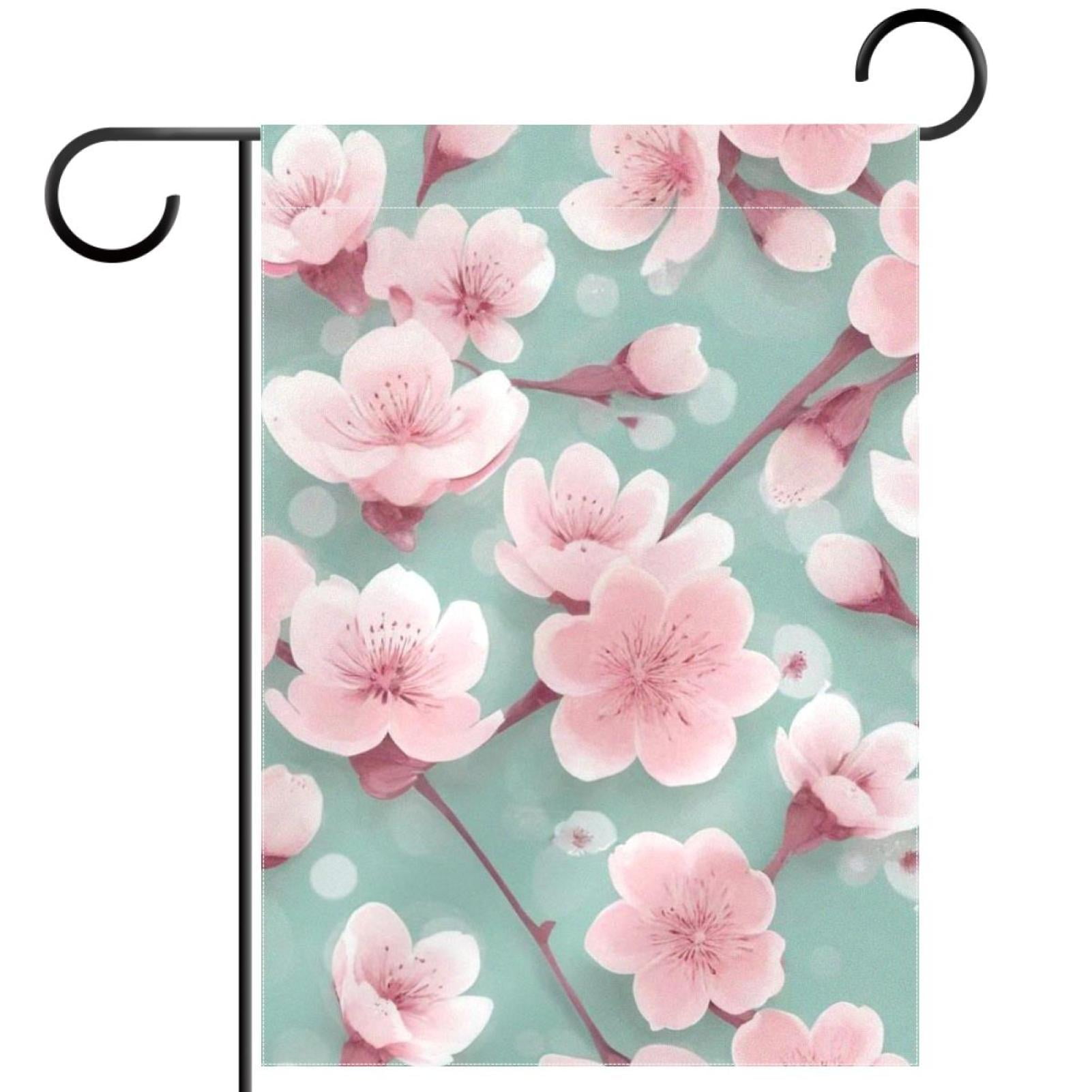 NUEAHEDN Cherry Blossom Aesthetics Flags for Outside Decoration, Yard ...
