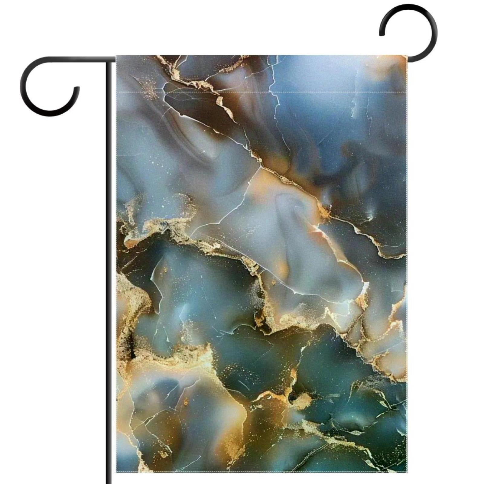 NUEAHEDN Colored Marble Flags for Outside Decoration, Yard Outdoor ...