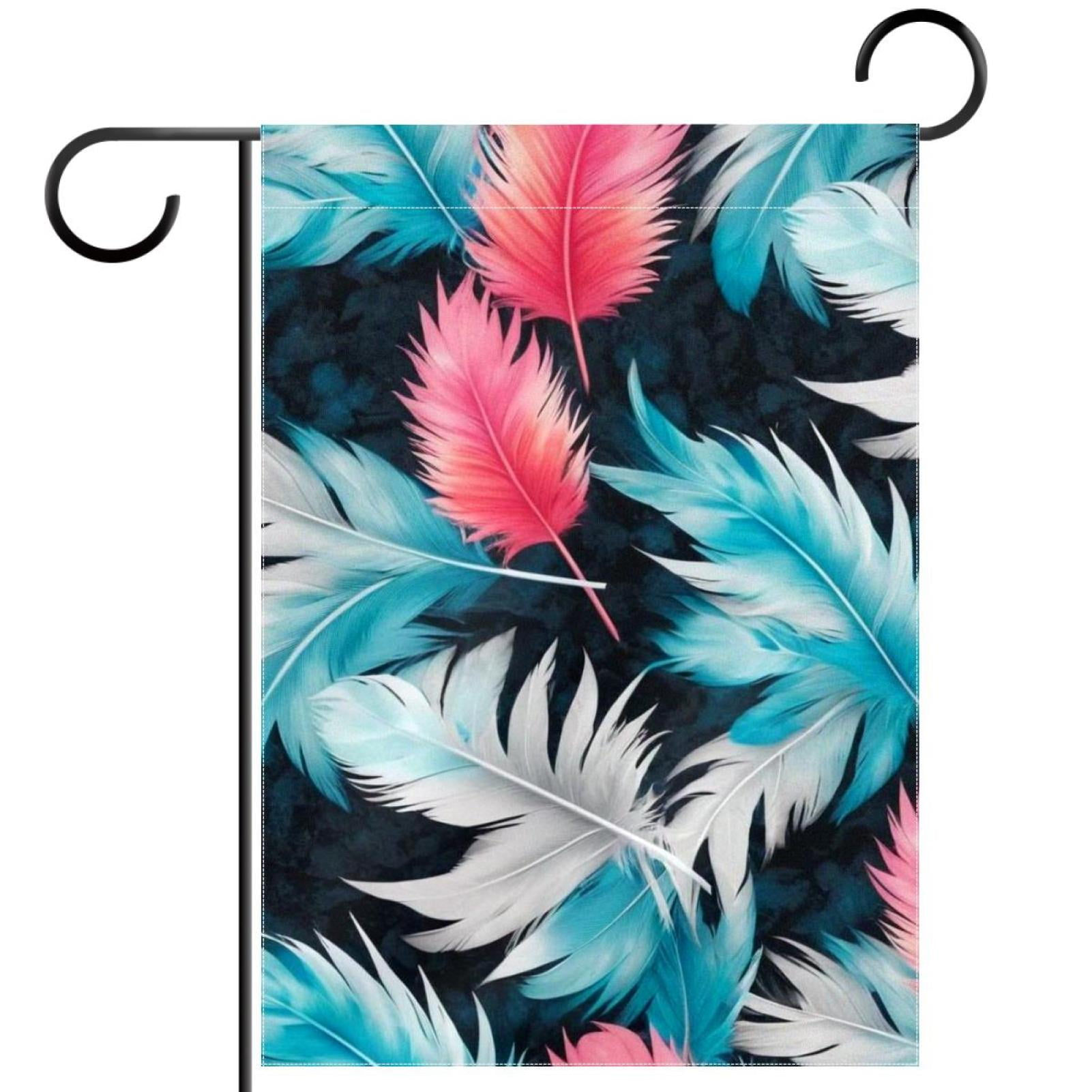 NUEAHEDN Colorful Art Leaves Flags for Outside Decoration, Yard Outdoor ...