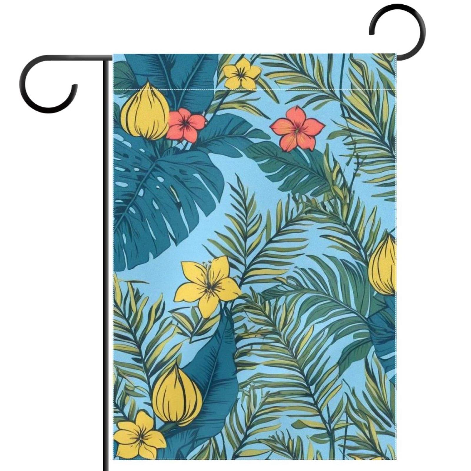 NUEAHEDN Colorful Art Leaves Garden Flag for Outside,28x40 Inch Dual ...