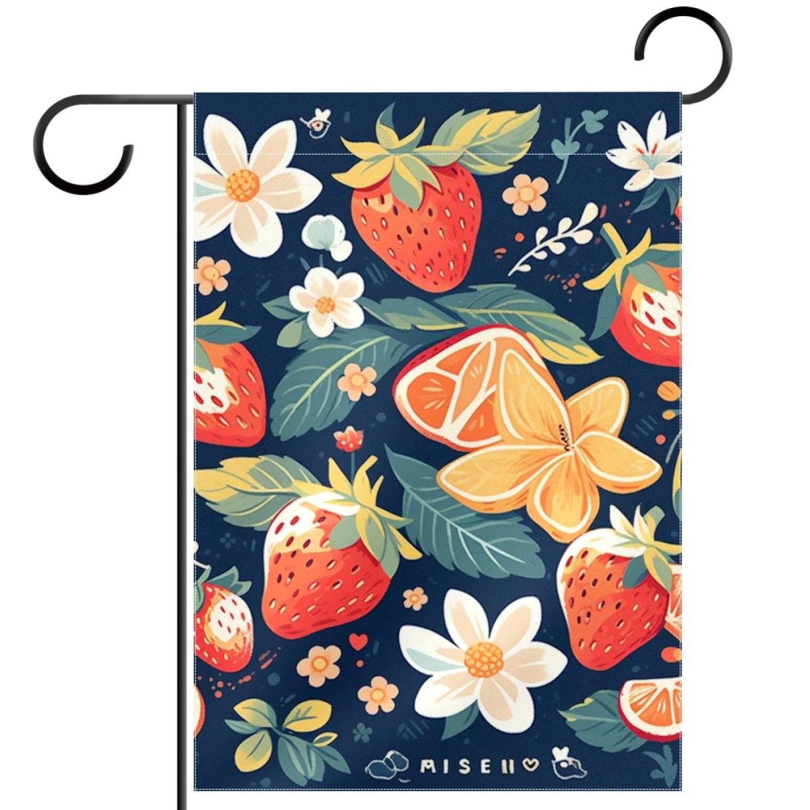 NUEAHEDN Fresh Summer Fruits Flags for Outside Decoration, Yard Outdoor ...