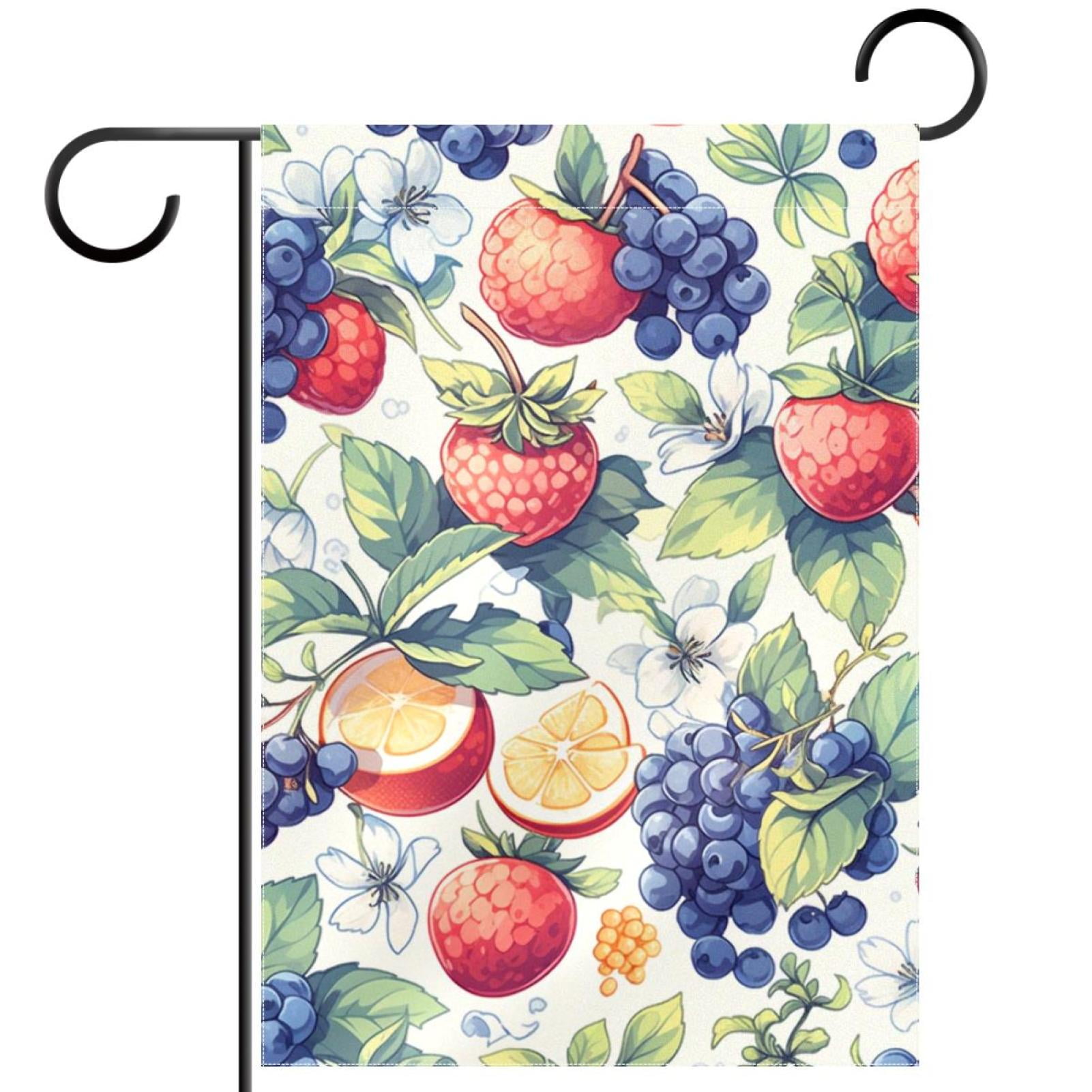 NUEAHEDN Fresh Summer Fruits Flags for Outside Decoration, Yard Outdoor ...