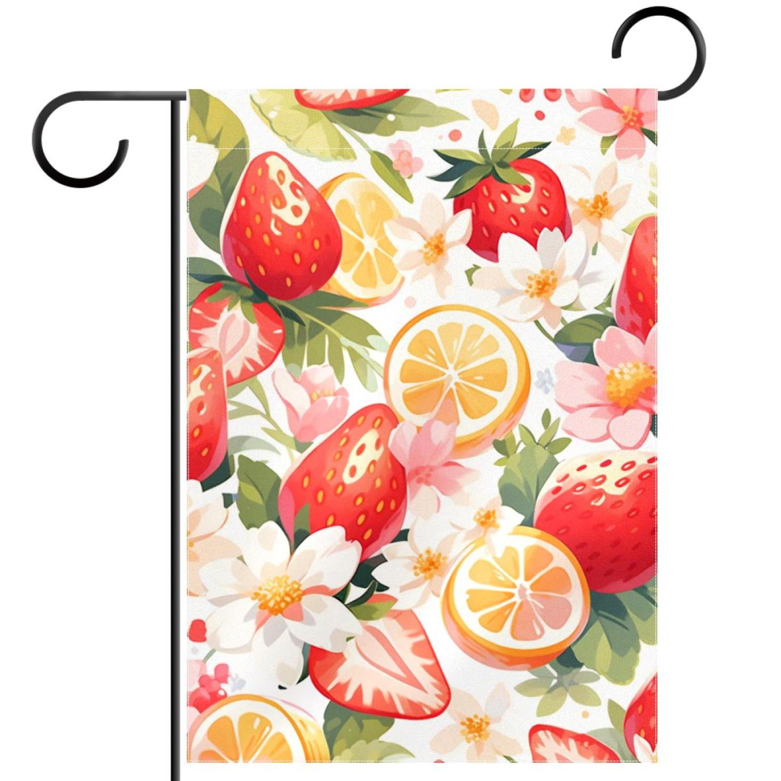NUEAHEDN Fresh Summer Fruits Flags for Outside Decoration, Yard Outdoor ...