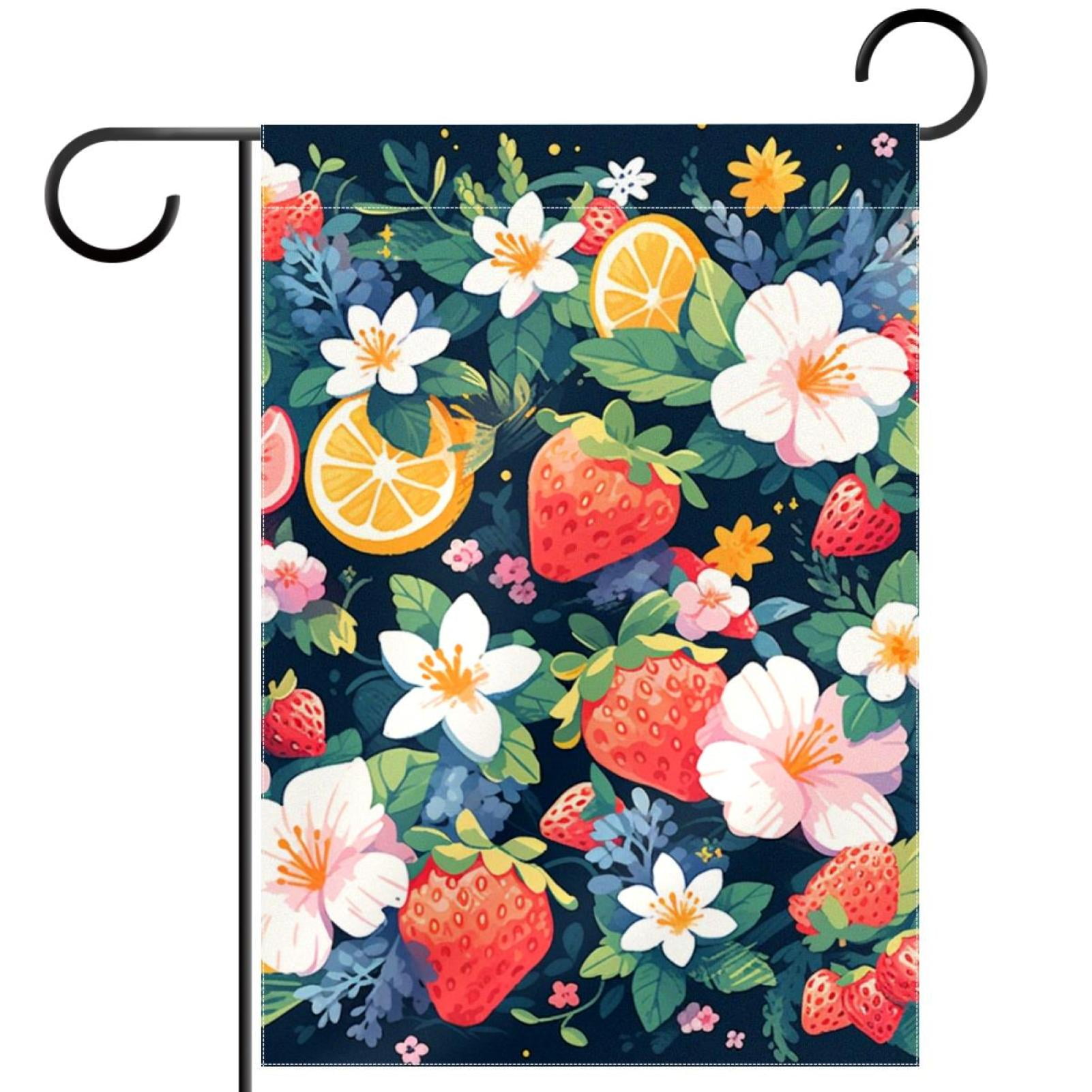 NUEAHEDN Fresh Summer Fruits Flags for Outside Decoration, Yard Outdoor ...