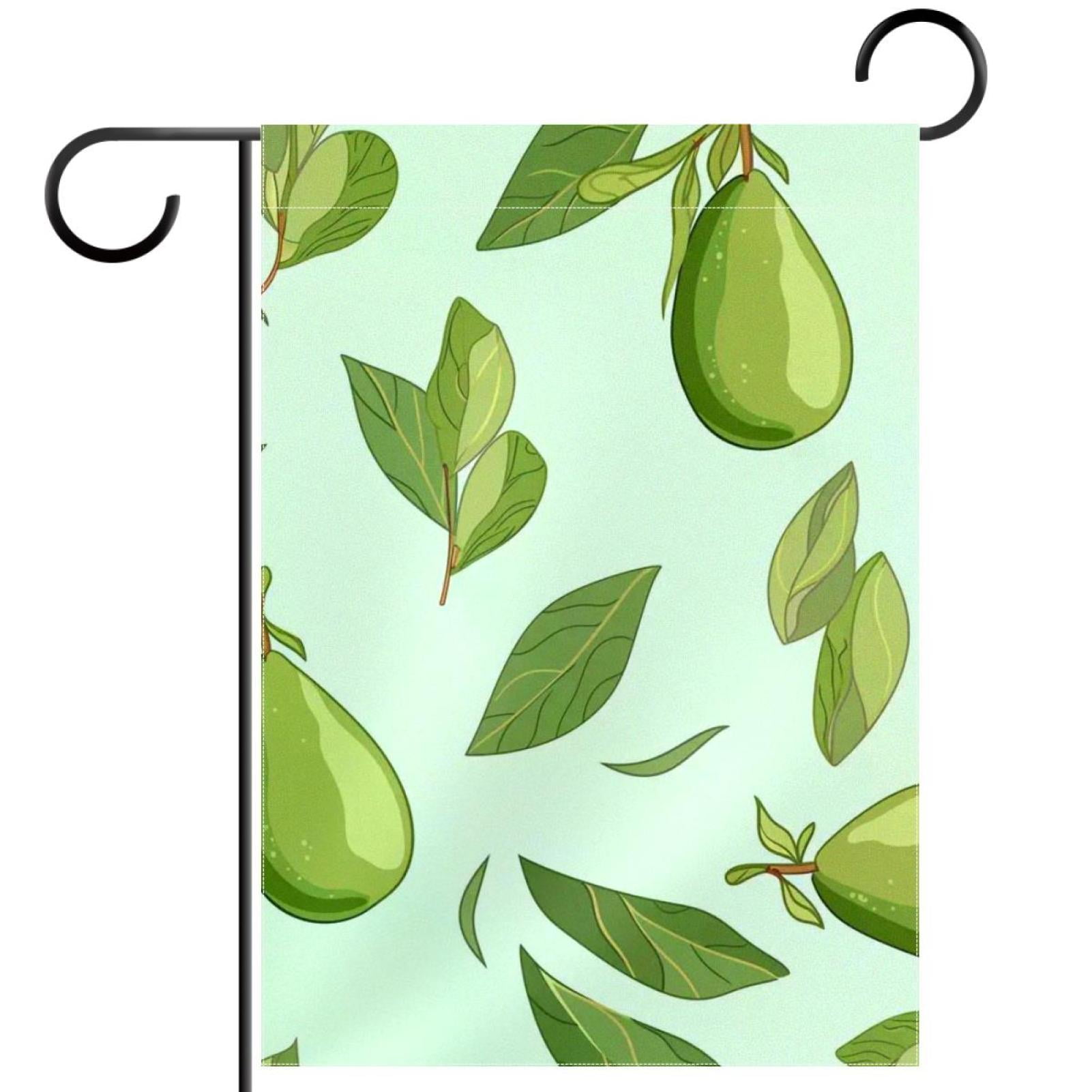NUEAHEDN Green avocado Flags for Outside Decoration, Yard Outdoor Decor ...