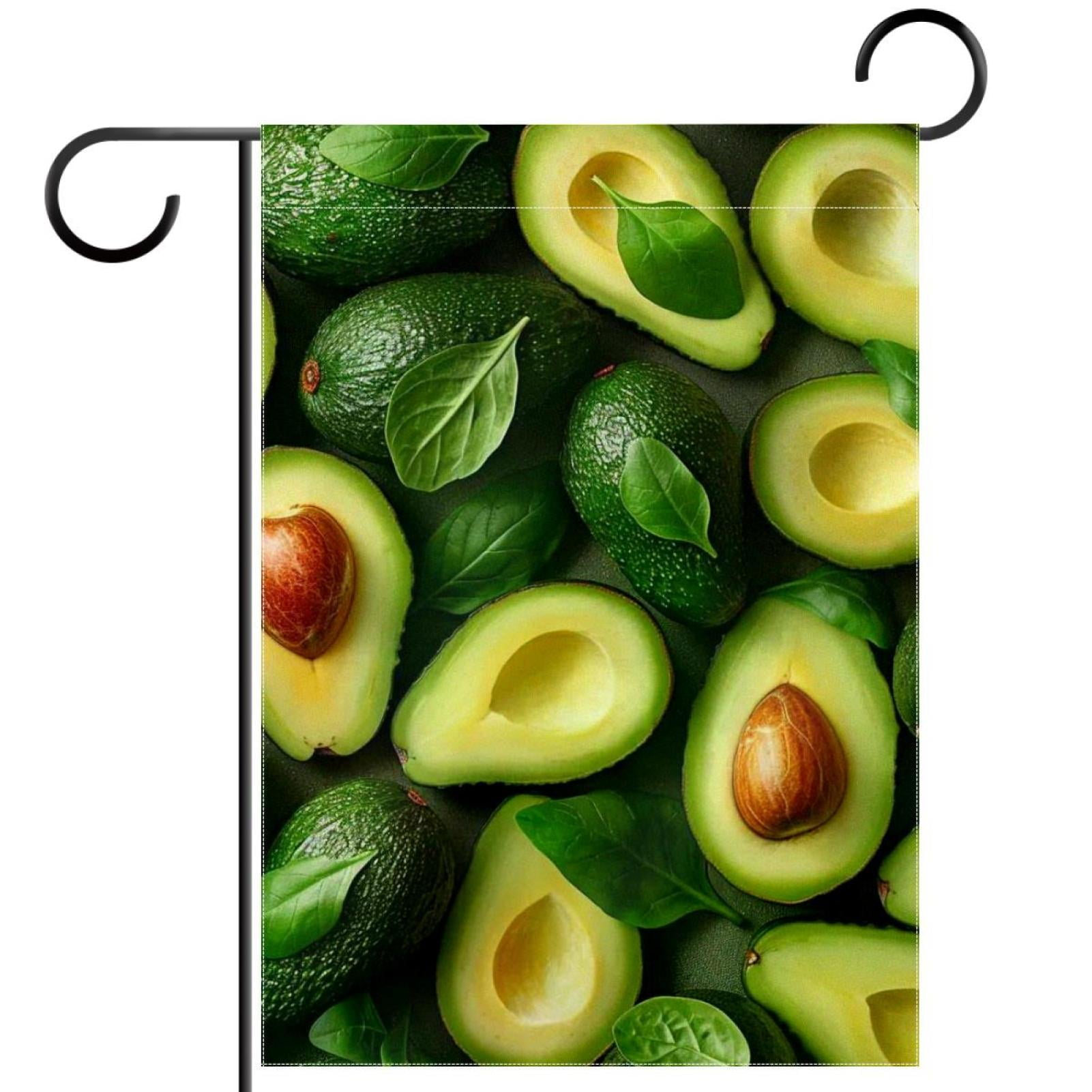 NUEAHEDN Green avocado Flags for Outside Decoration, Yard Outdoor Decor ...