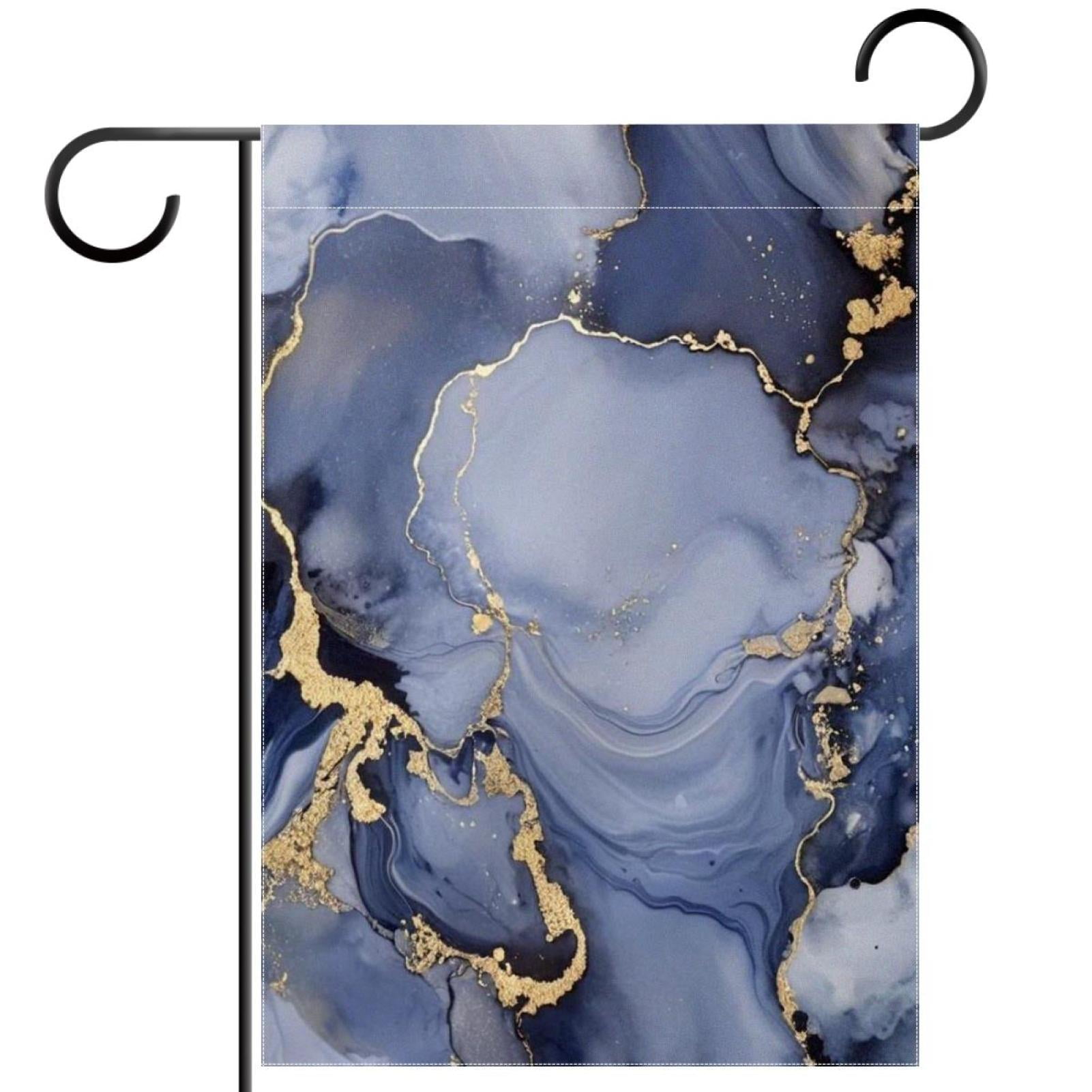 NUEAHEDN Retro Aesthetic Marble Garden Flag for Outside,28x40 Inch Dual ...