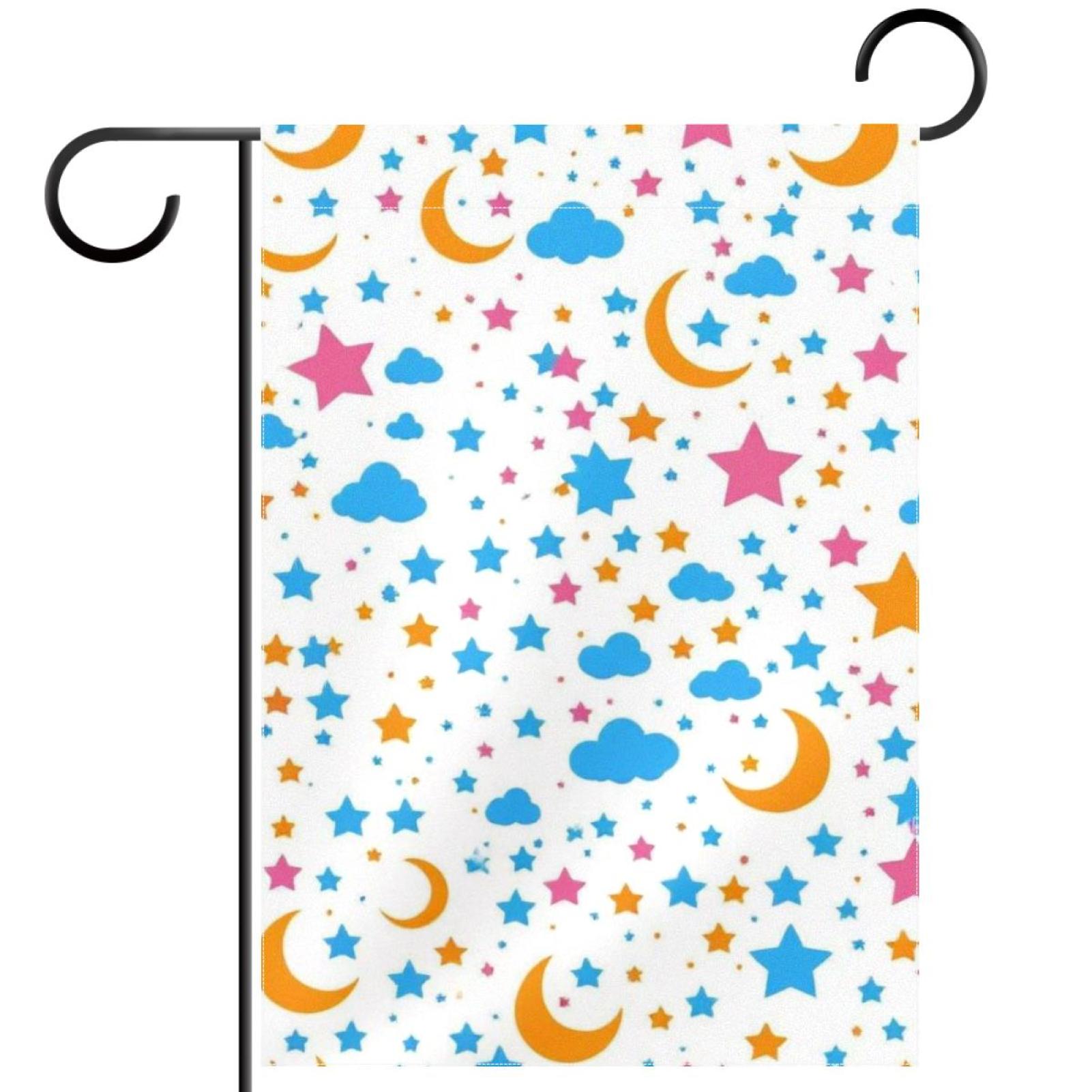 NUEAHEDN Stars and Moon Flags for Outside Decoration, Yard Outdoor ...