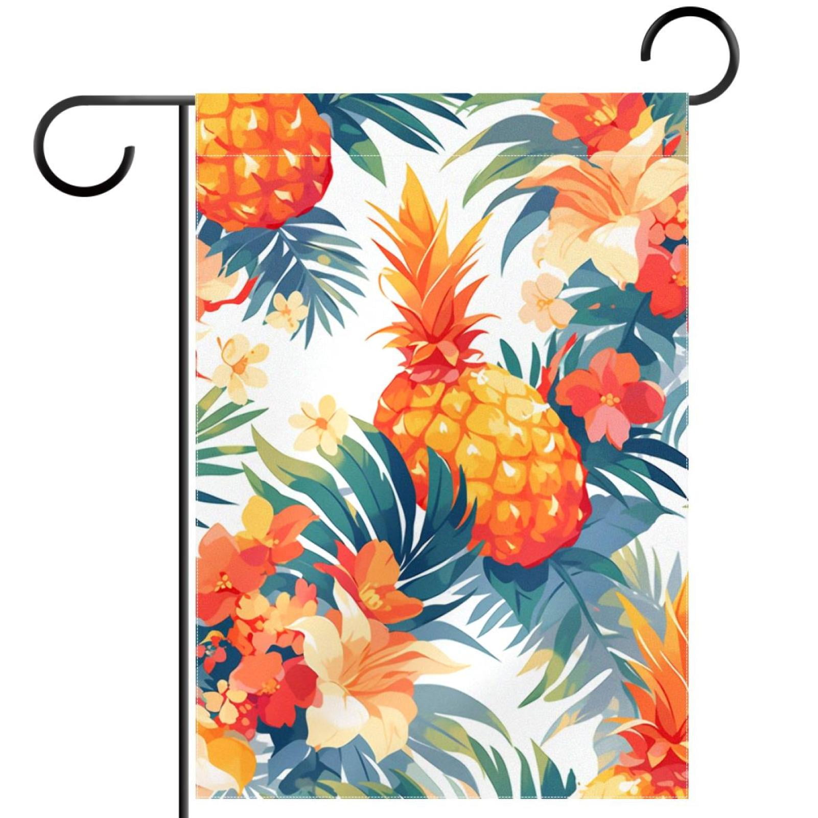 NUEAHEDN Tropical Pineapple Flags for Outside Decoration, Yard Outdoor ...