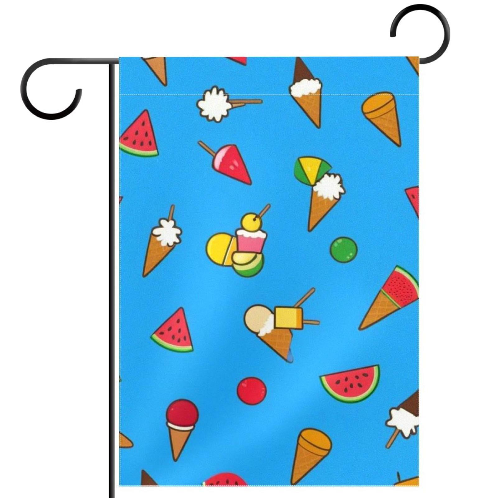 NUEAHEDN Watermelon Ice Cream Flags for Outside Decoration, Yard ...