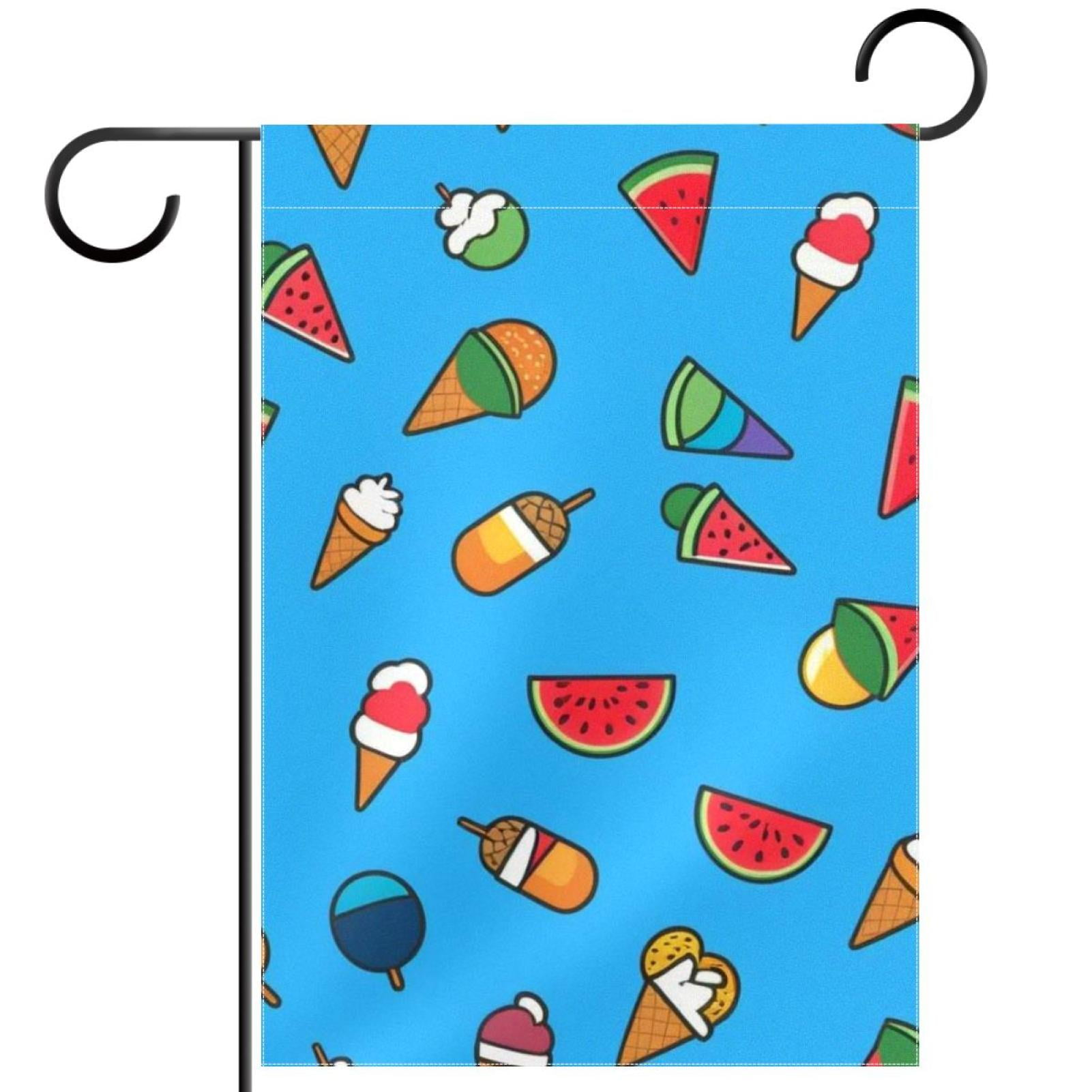 NUEAHEDN Watermelon Ice Cream Flags for Outside Decoration, Yard ...