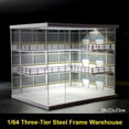 NUEIOVRW 1:64 Diorama Three-Story Garage Model, LED Lighting Parking ...
