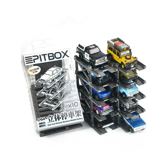 NUEIOVRW Diorama 1:64 Modular Parking Rack Diecast Model Car Display ...