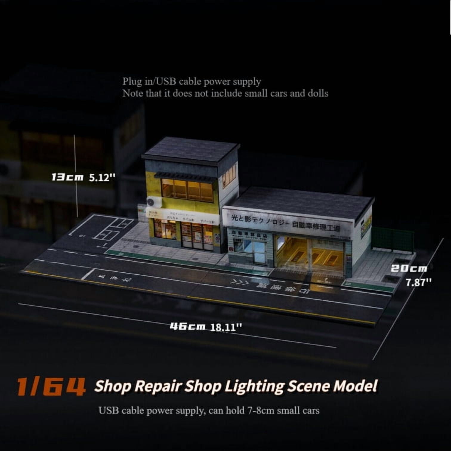 NUEIOVRW Diorama 1:64 Parking Lot Model, LED Lighting Diecast Car ...