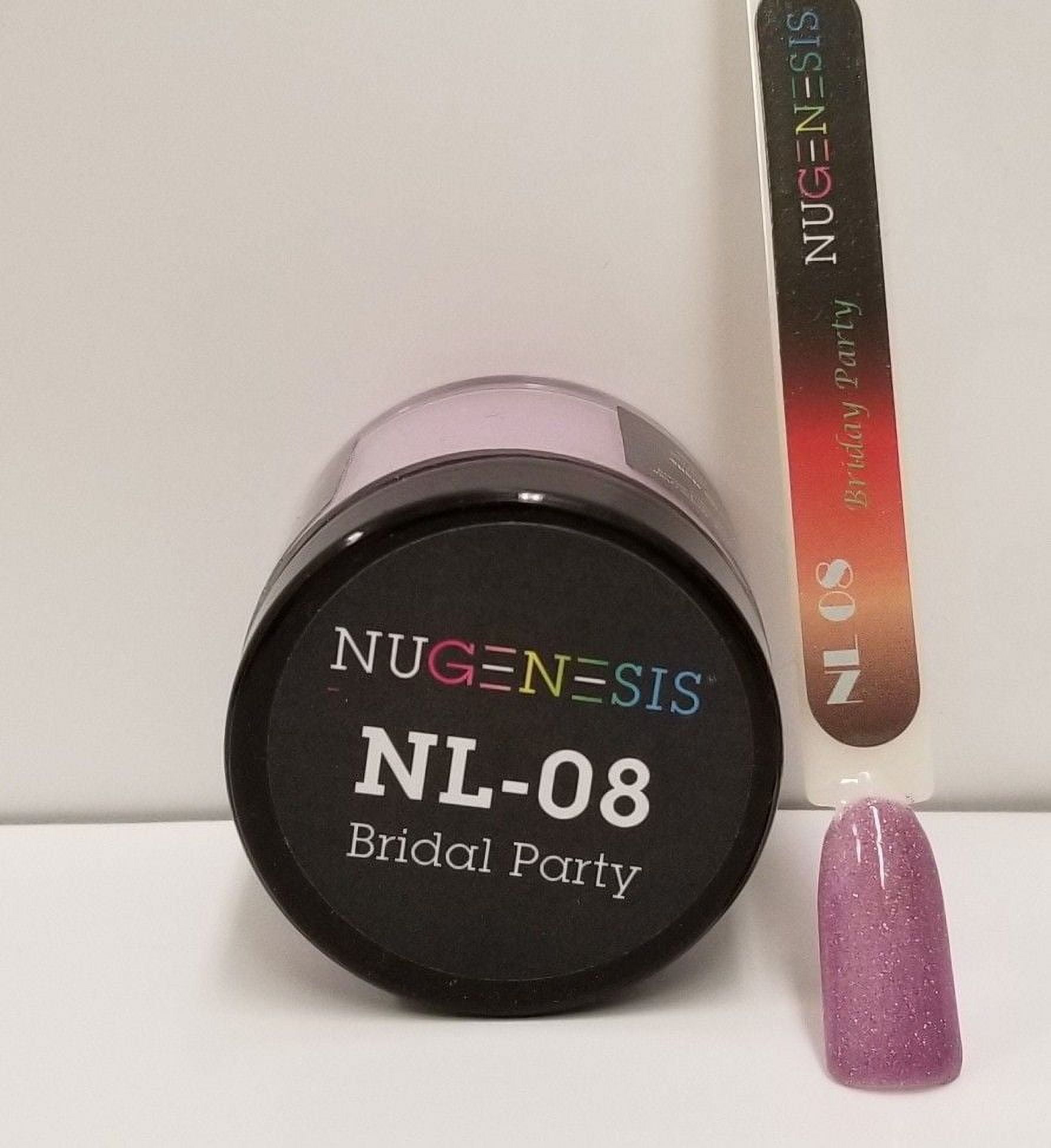 NUGENESIS Nail Color Dip Dipping Powder 1oz/jar - NL08 BRIDAL PARTY ...