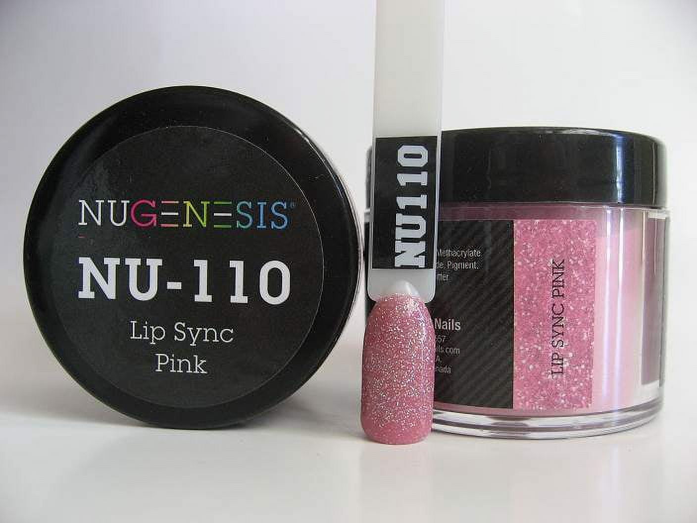 NUGENESIS Nail Color Dip Dipping Powder 1oz/jar - NU110 Lip Sync Pink ...