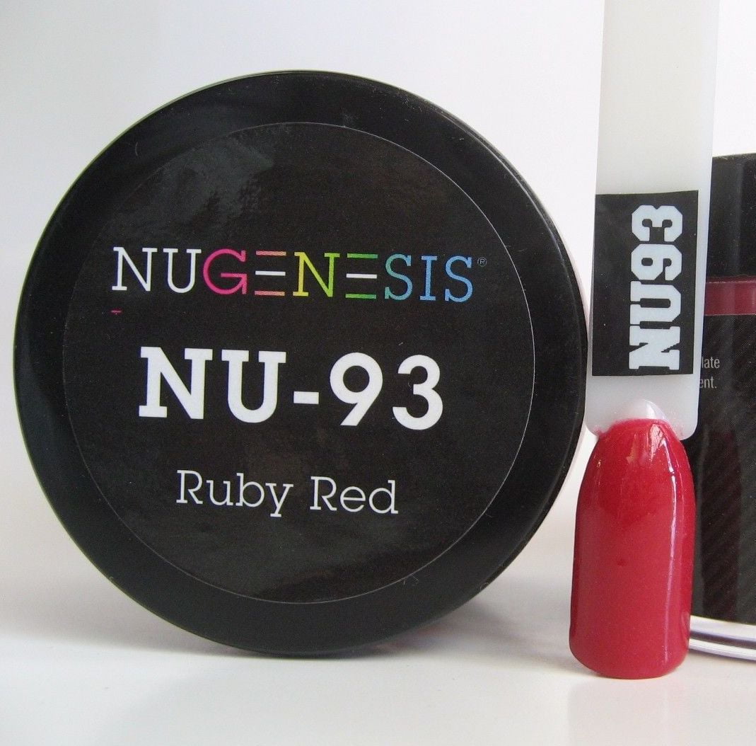 NUGENESIS Nail Color Dip Dipping Powder 1oz/jar - NU93 Ruby Red ...