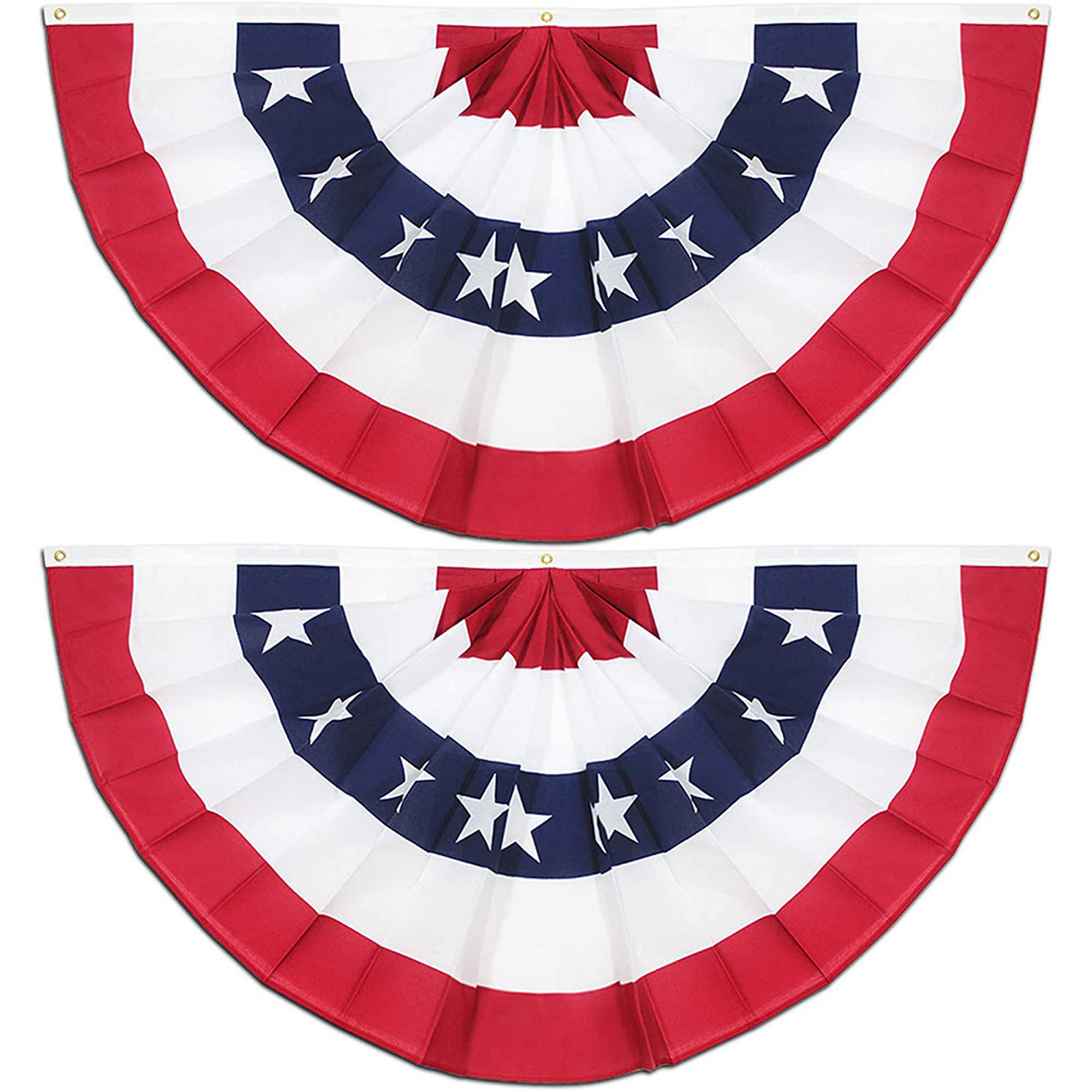 NUIDARAIO Pleated Fan Flag Bunting Flags Patriotic Stars Stripes, Sharp ...