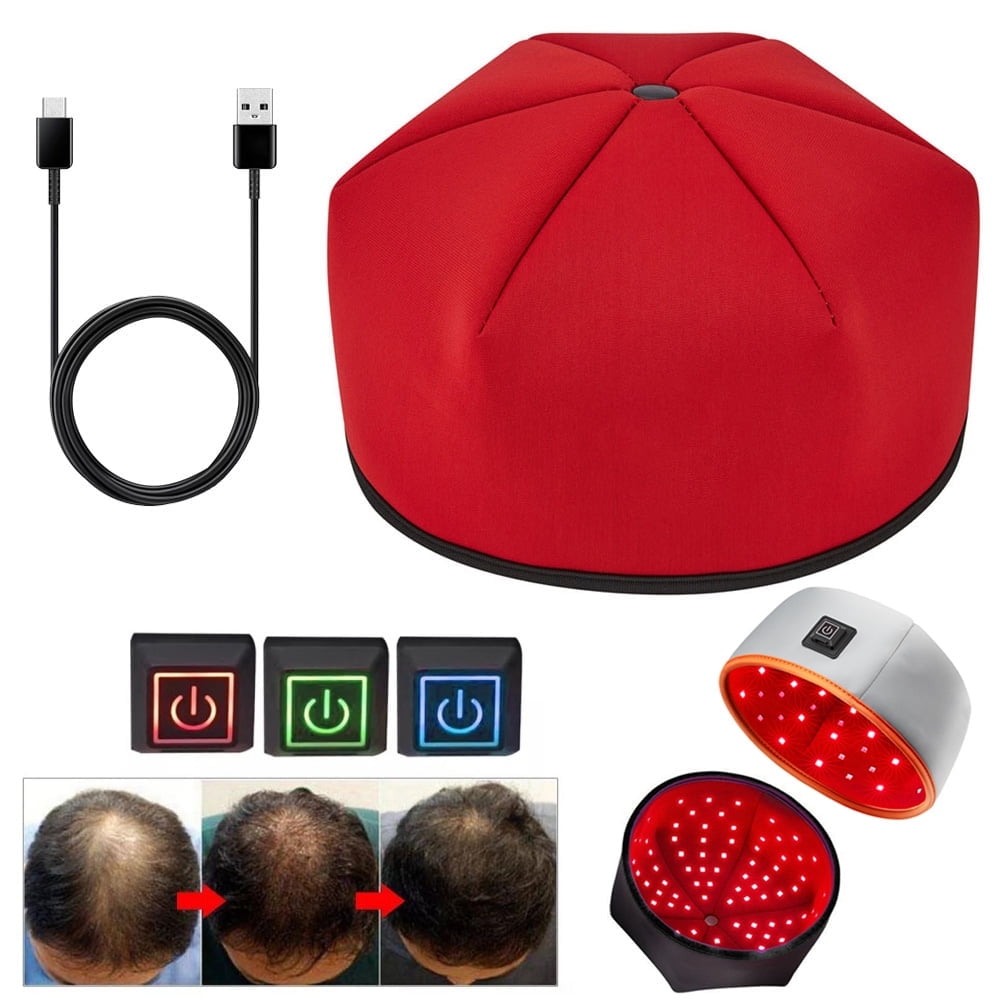 NUISISA LED Red Light Hat, 660nm&850nm Hair Growth Cap, Infrared Heated ...