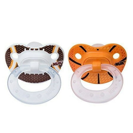 NUK 2 Piece Sports Orthodontic Pacifier, 18-36 Months, Silicone ...