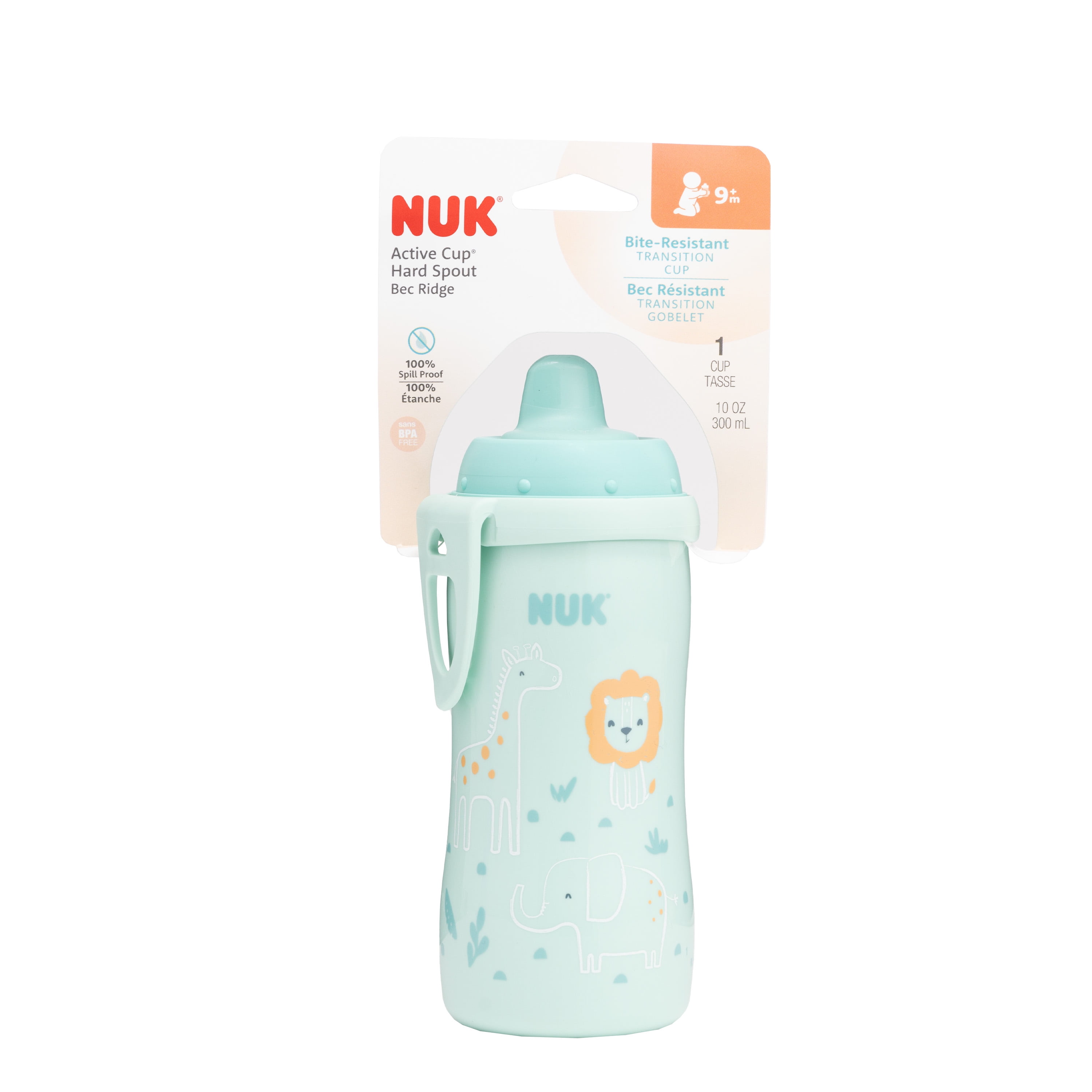 NUK Active Hard Spout Sippy Cup, 10 oz, 1 Pack, 9+ Months, Unisex ...