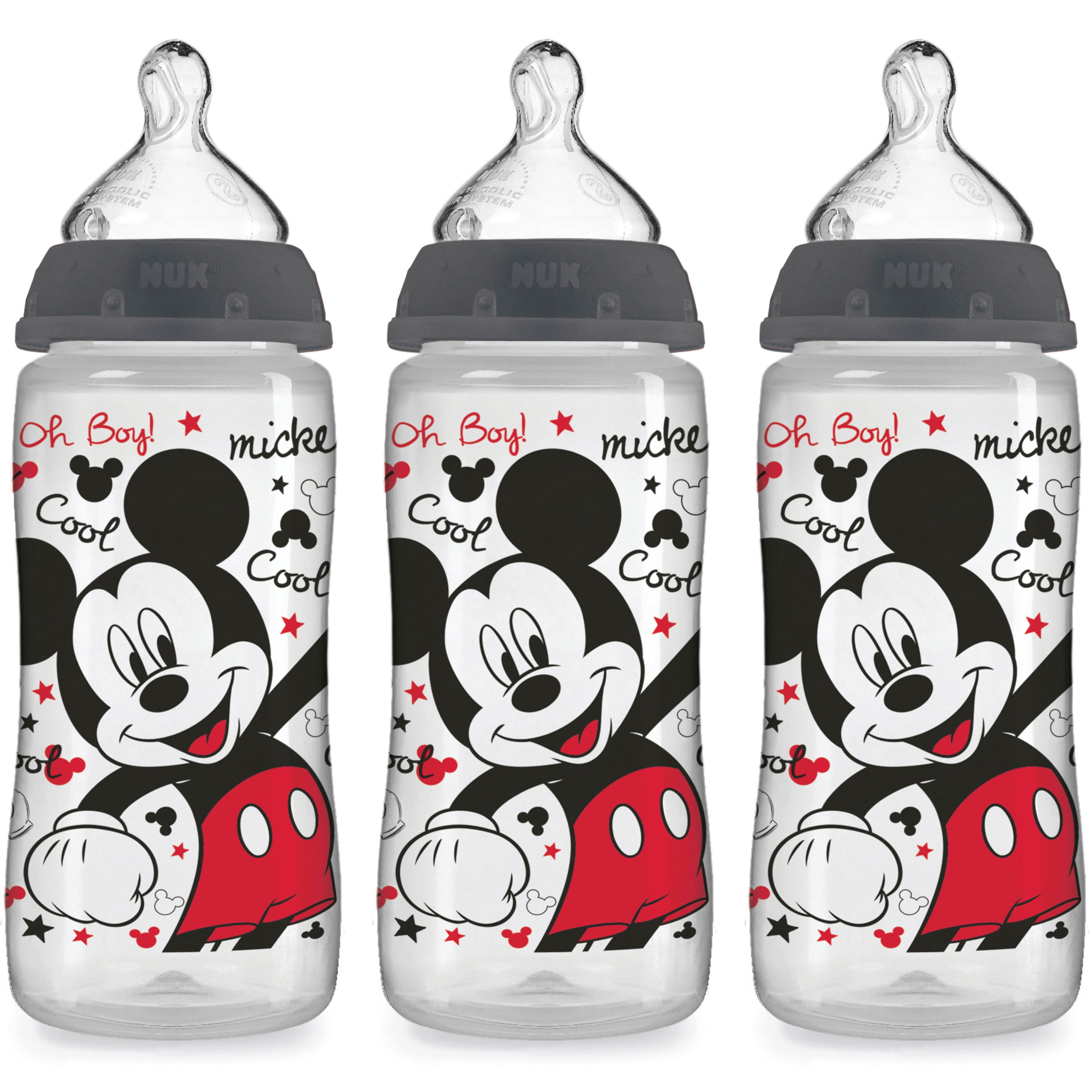 NUK Disney Baby Wide-Neck Bottles 0+m, 3-Pack - Walmart.com
