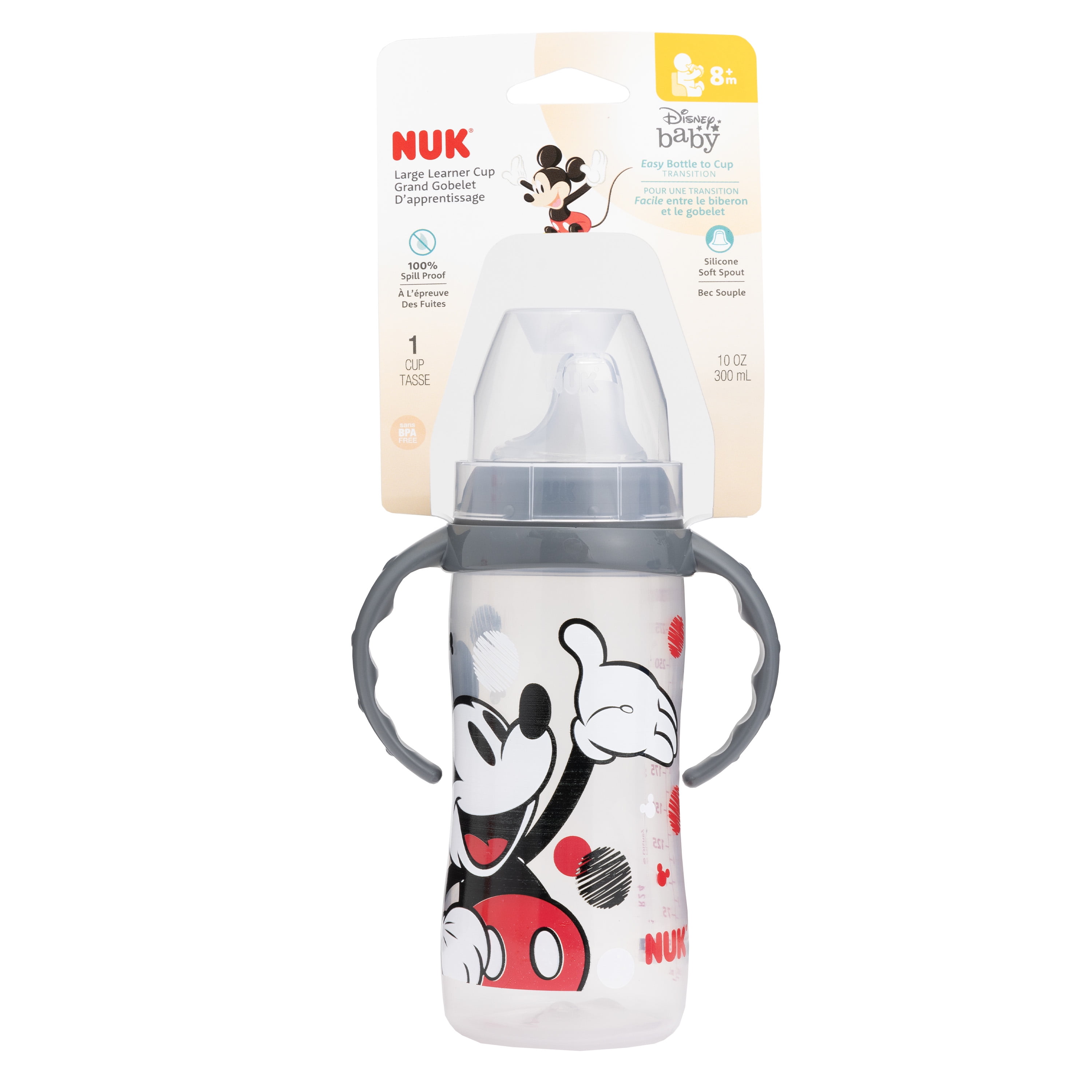 NUK Disney Learner Cup, Mickey Mouse 10 oz Soft Spout Sippy Cup, 6 ...