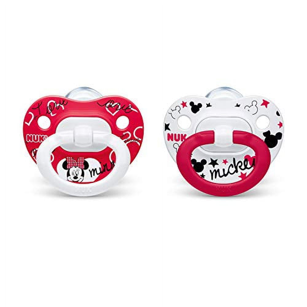 NUK Disney Minnie Mouse Orthodontic Pacifiers, 6-18 Months, 2-Pack ...