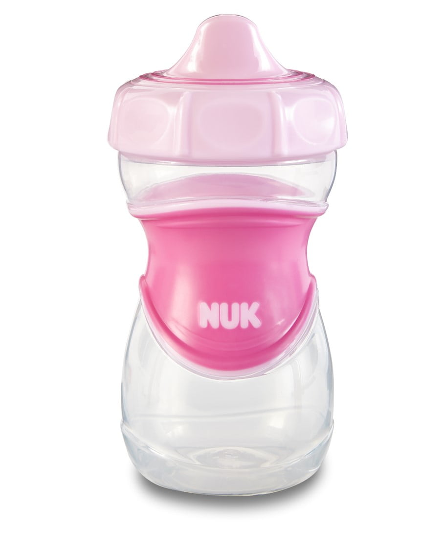 NUK Everlast Hard Spout Cup, 10 oz, Pink - Walmart.com