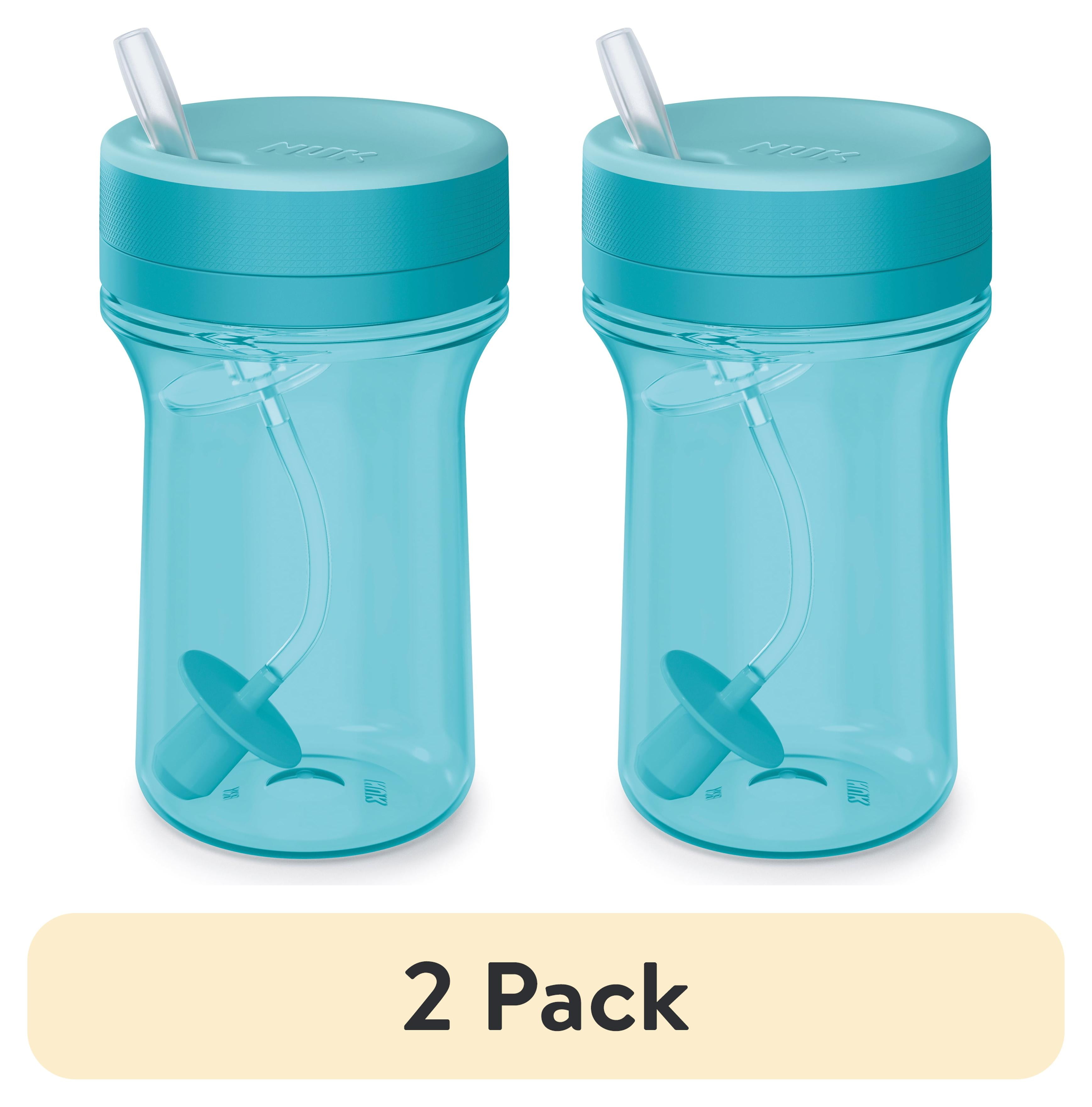 (2 pack) NUK Everlast Weighted Straw Cup, 10 oz, 12+ Months, Unisex, 1 ...
