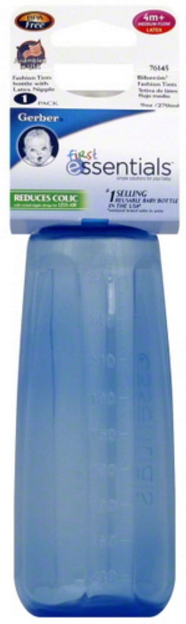 NUK First Essentials Bottle Medium Flow, 9 oz, 4M+ 1 ea (Pack of 2 ...