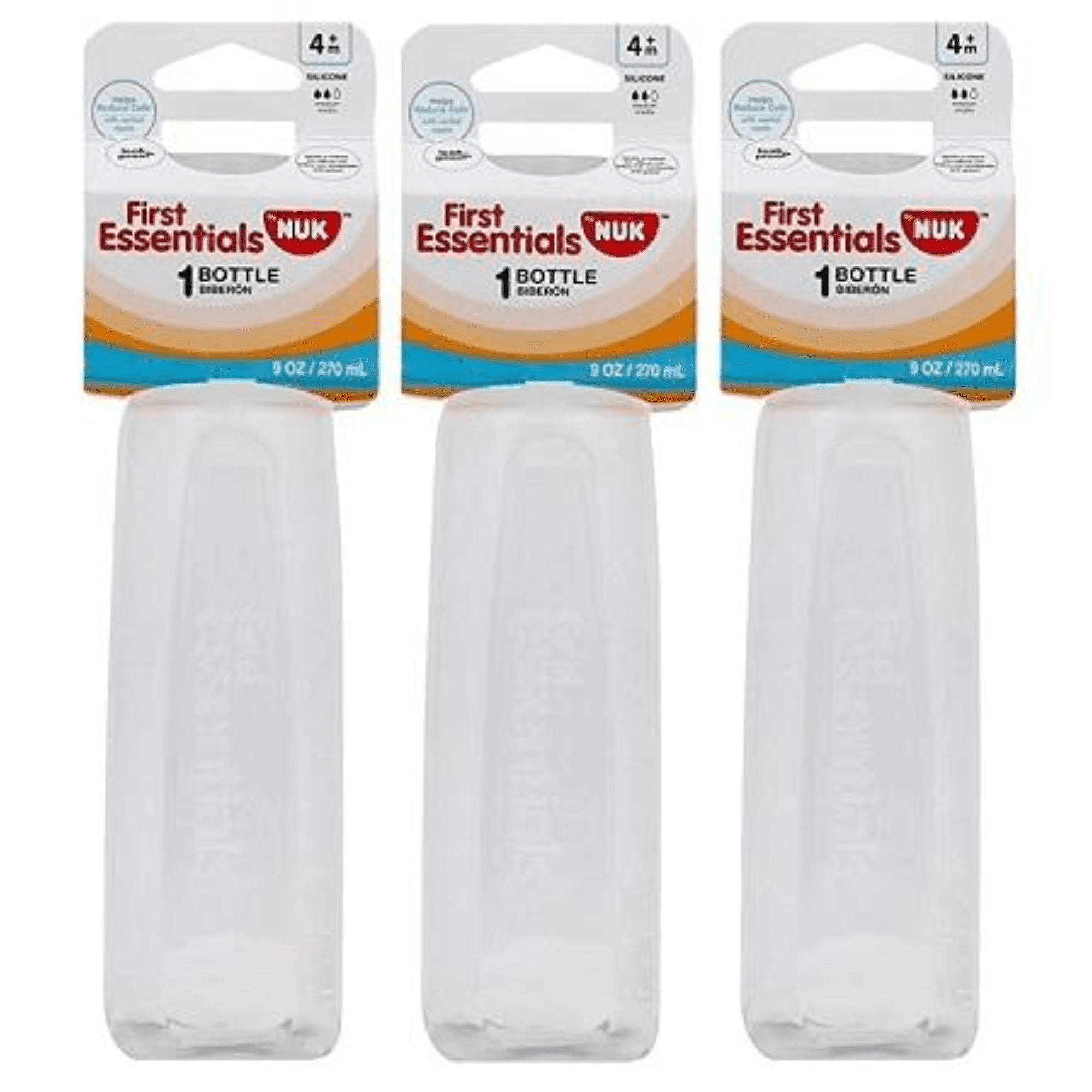 NUK Gerber First Essentials Baby Feeding Bottle Clear View with Latex ...