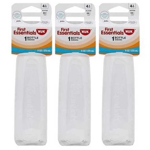 NUK Gerber First Essentials Baby Feeding Bottle Clear View with Latex ...