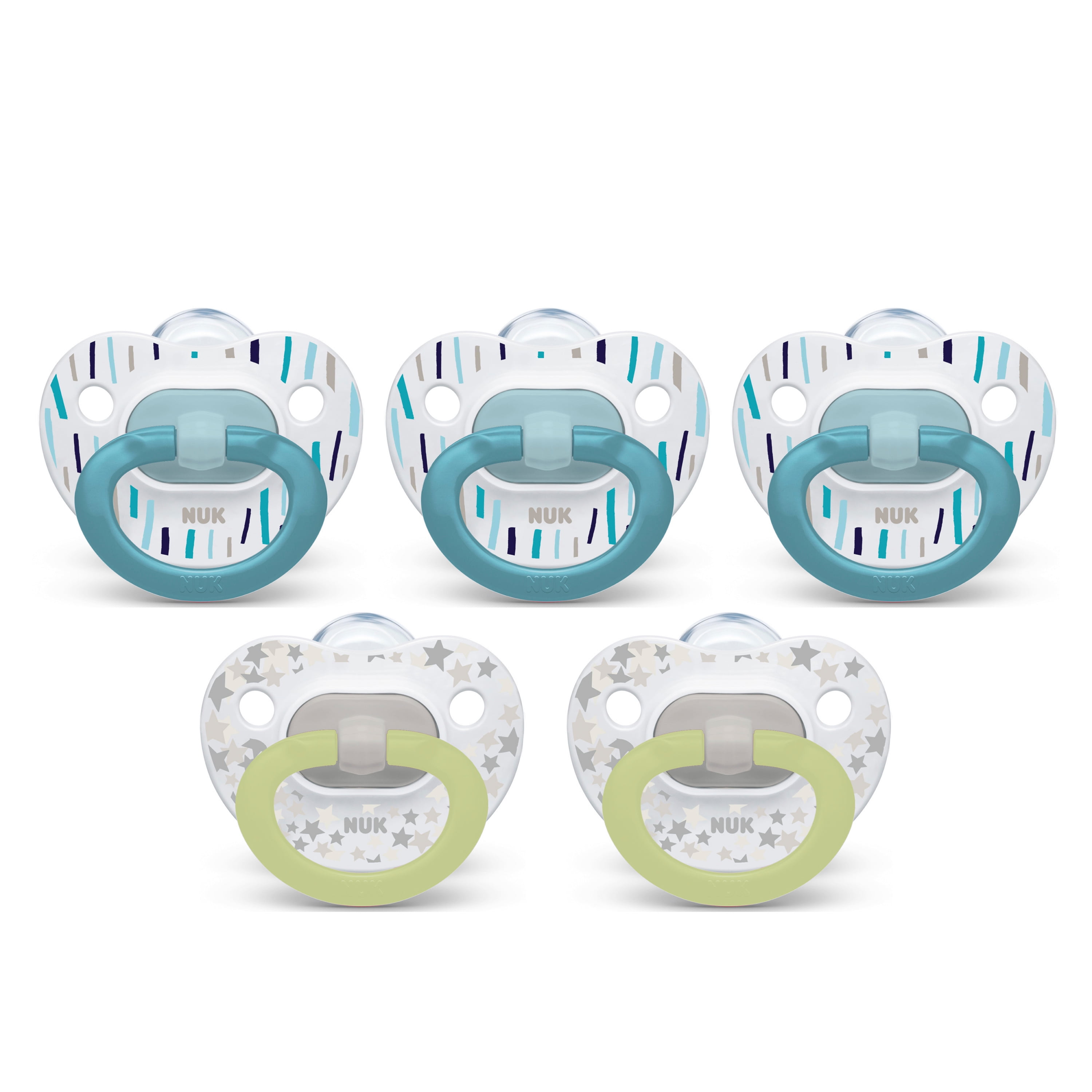 NUK Orthodontic Binkies, Baby Sizes 0-6 Months, Animal-Themed Value ...