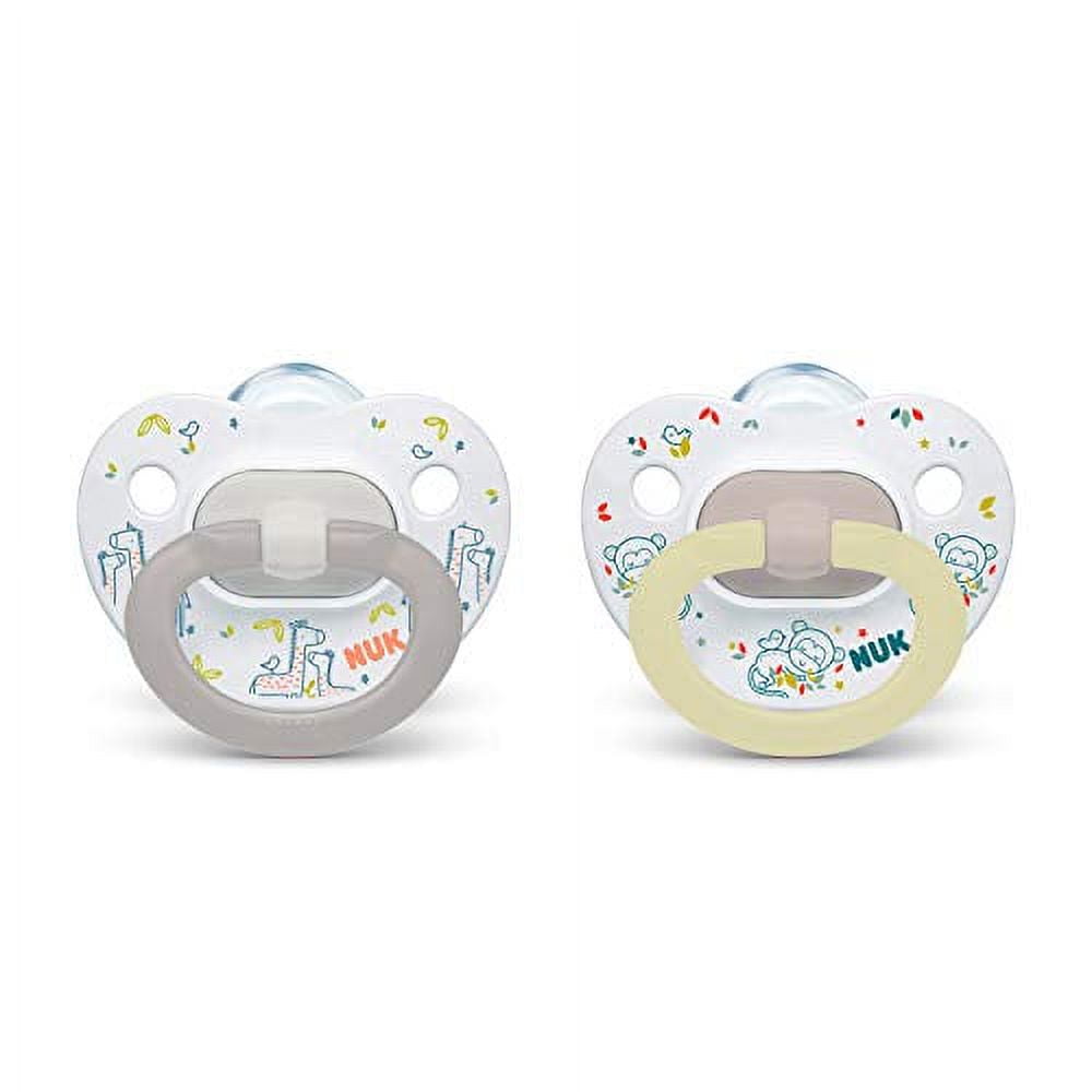 NUK Orthodontic Pacifiers, Girl, 0-6 Months, 2-Pack - Walmart.com