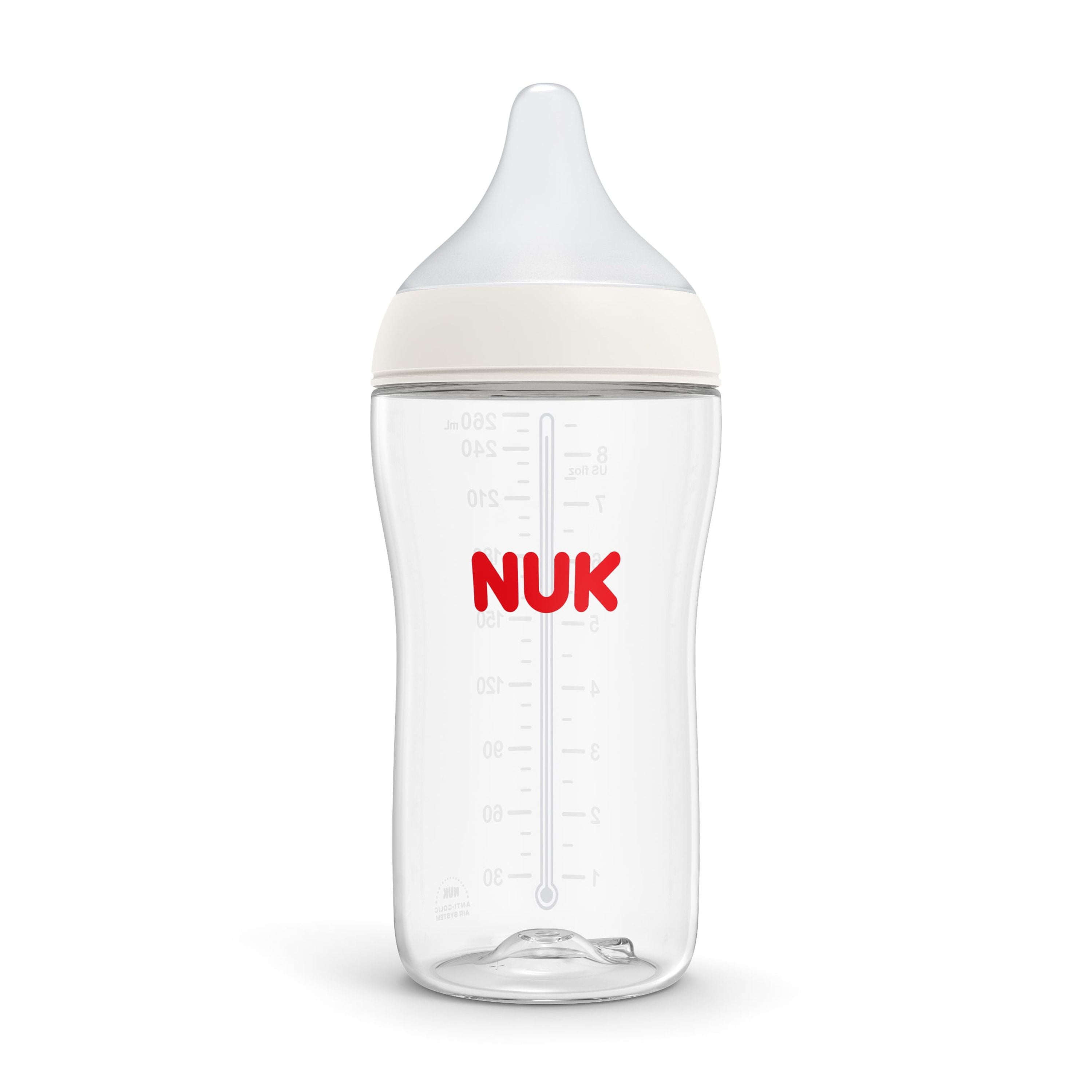 NUK Perfect Match Medium Flow Baby Bottle, 8 oz, 1 Pack, Neutral - Walmart.com