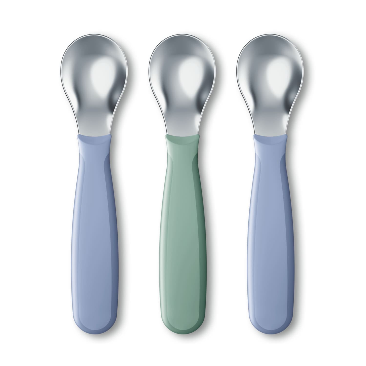 NUK First Choice Stainless Steel Kiddy Cutlery Spoons, 3 Pack for ...