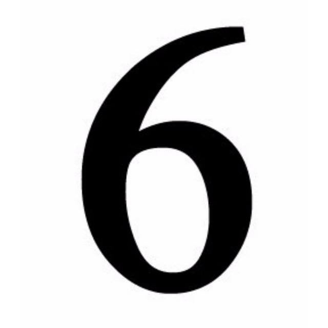 NUM-6-S 6 Inch High Number 6 - Walmart.com