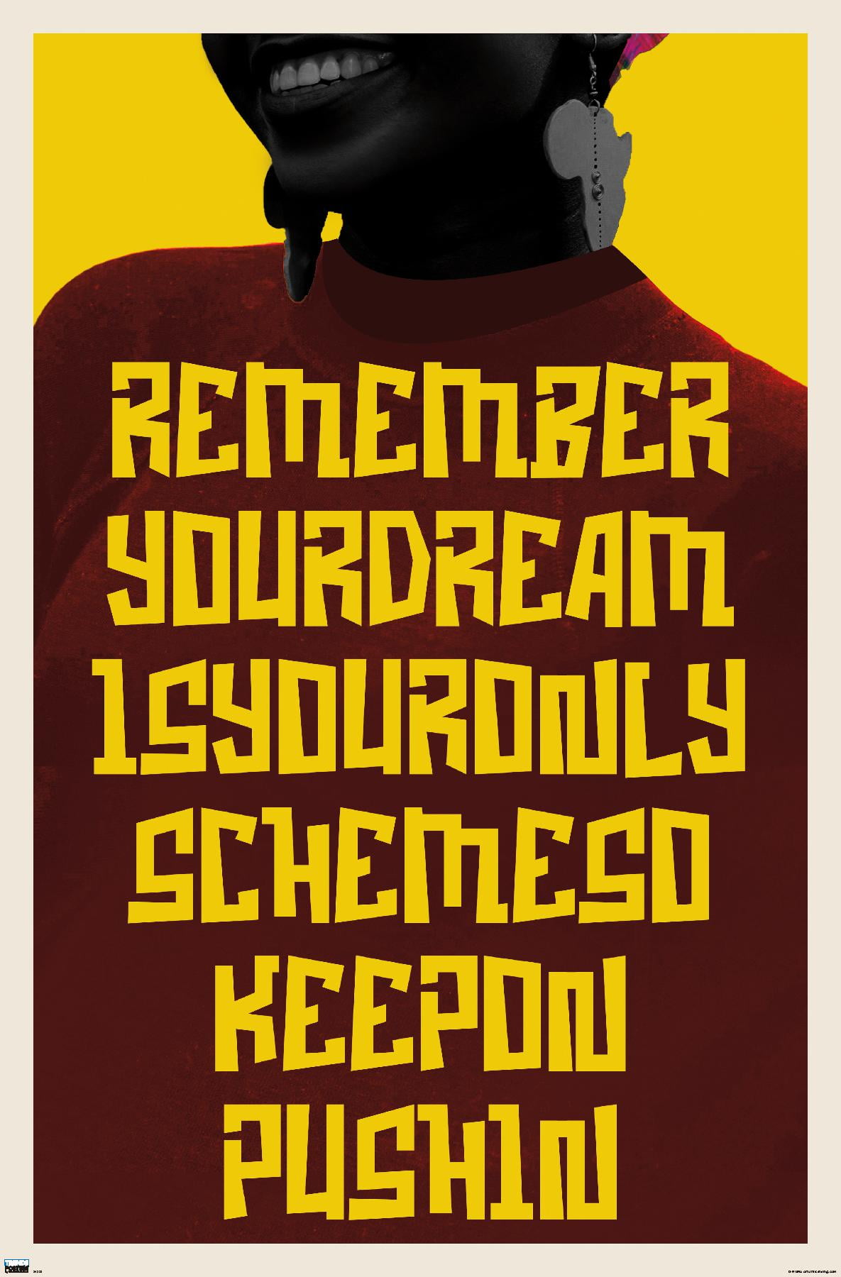 NUMA Art - Art Keep On Pushin Wall Poster, 22.375" x 34" - Walmart.com